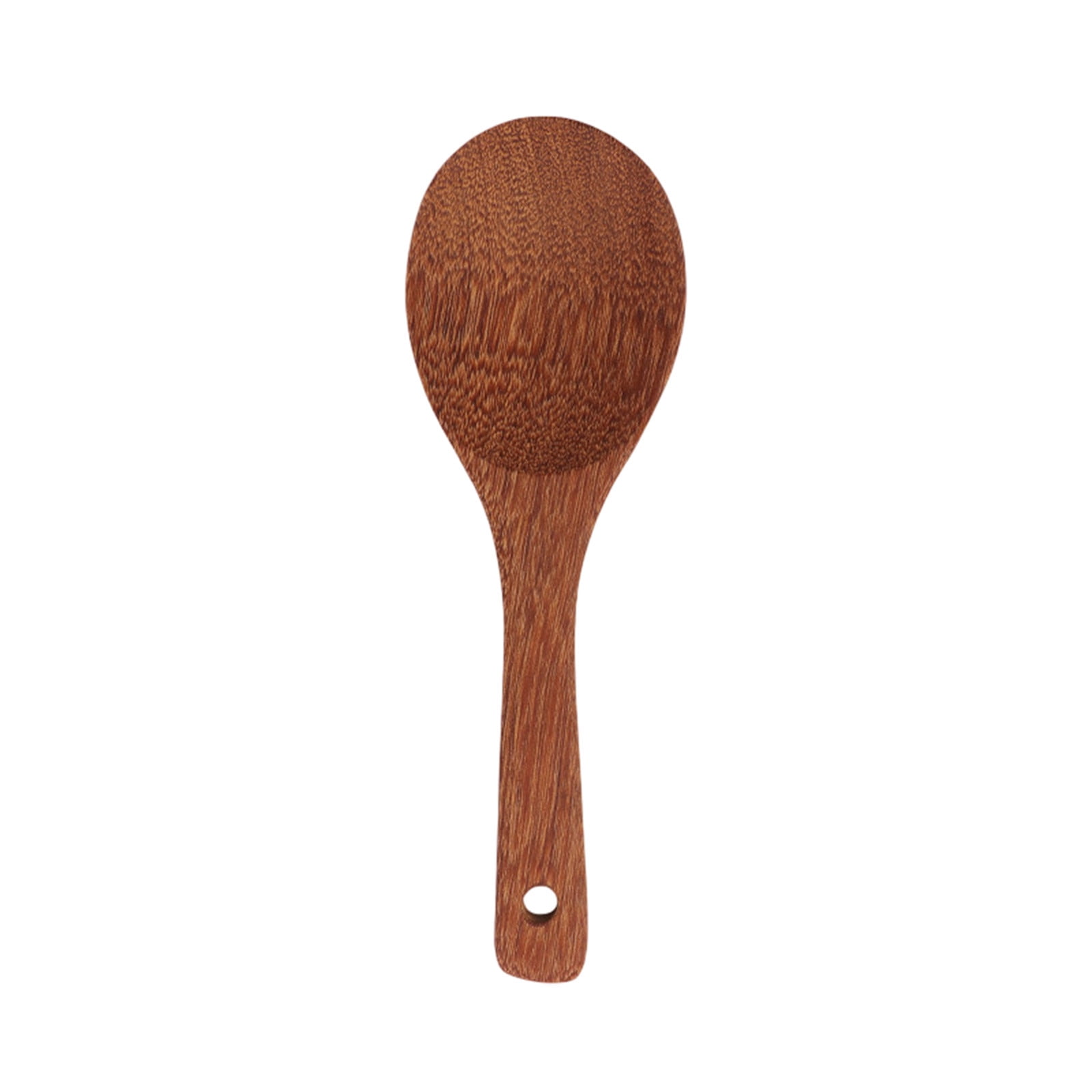 Wooden Rice Spoon, Non-stick Rice Scooper with Round Shallow Head ...
