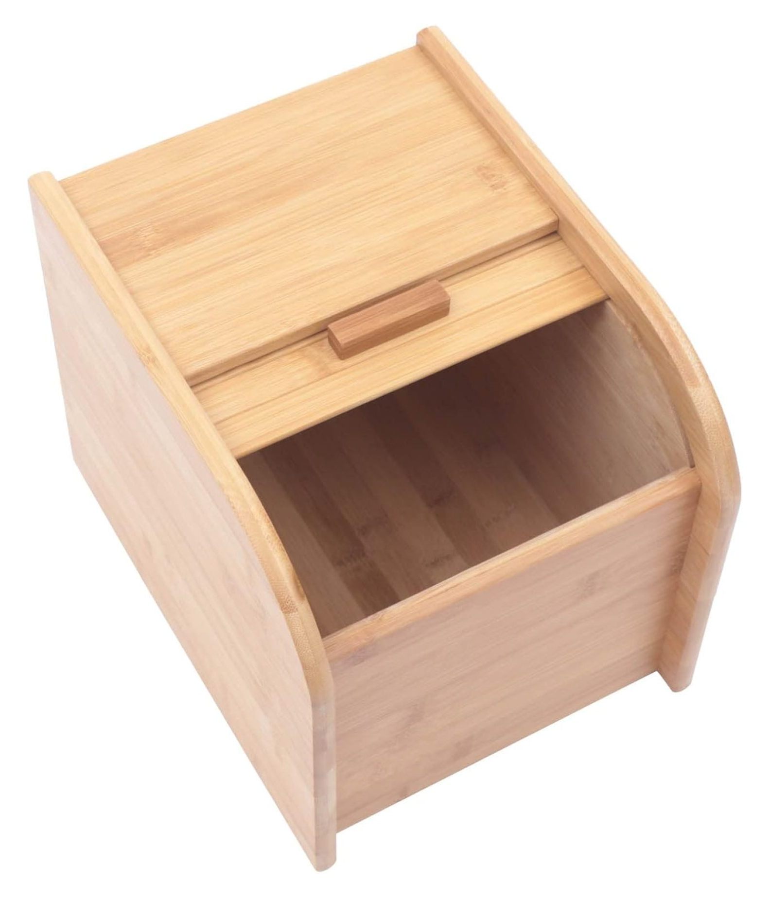 Wooden Rice Storage Container with Measuring Cup, Dry Storage Cereal ...