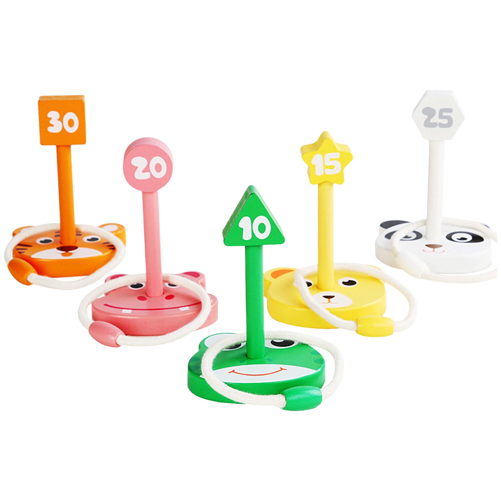Wooden Ring Game Set Ring Toss Toys Kids Adults Family Outdoor Yard ...