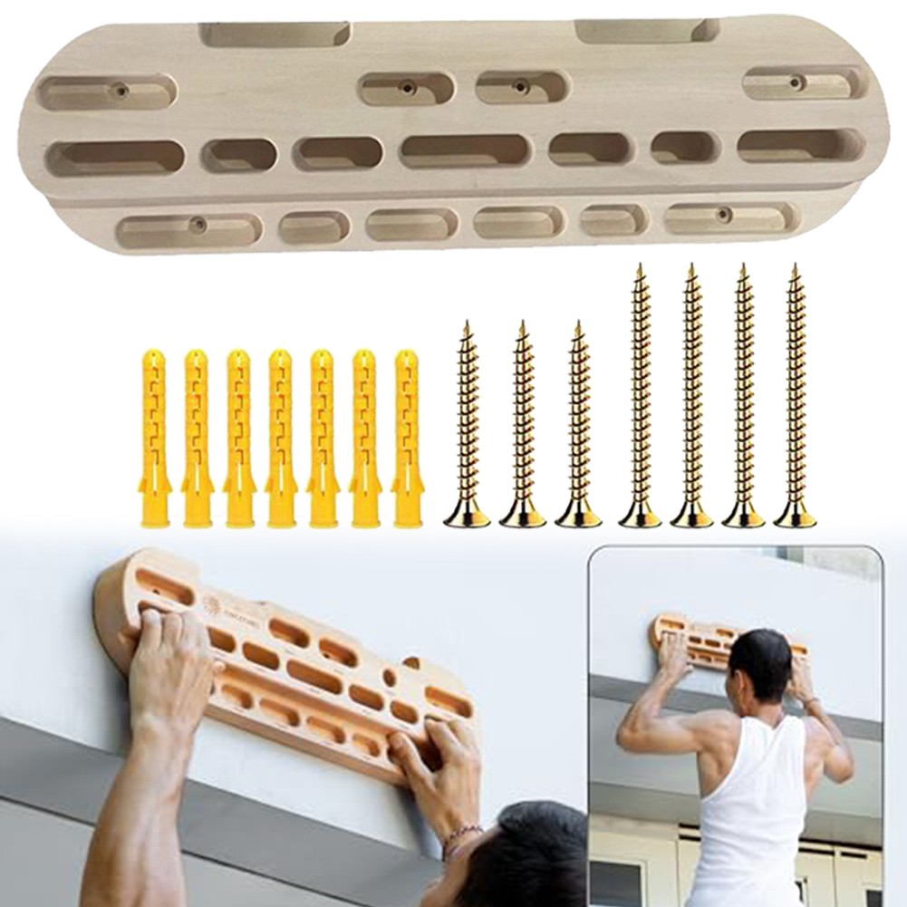 Wooden Rock Climbing Hangboard Kits Training Fingerboard For Climbing ...