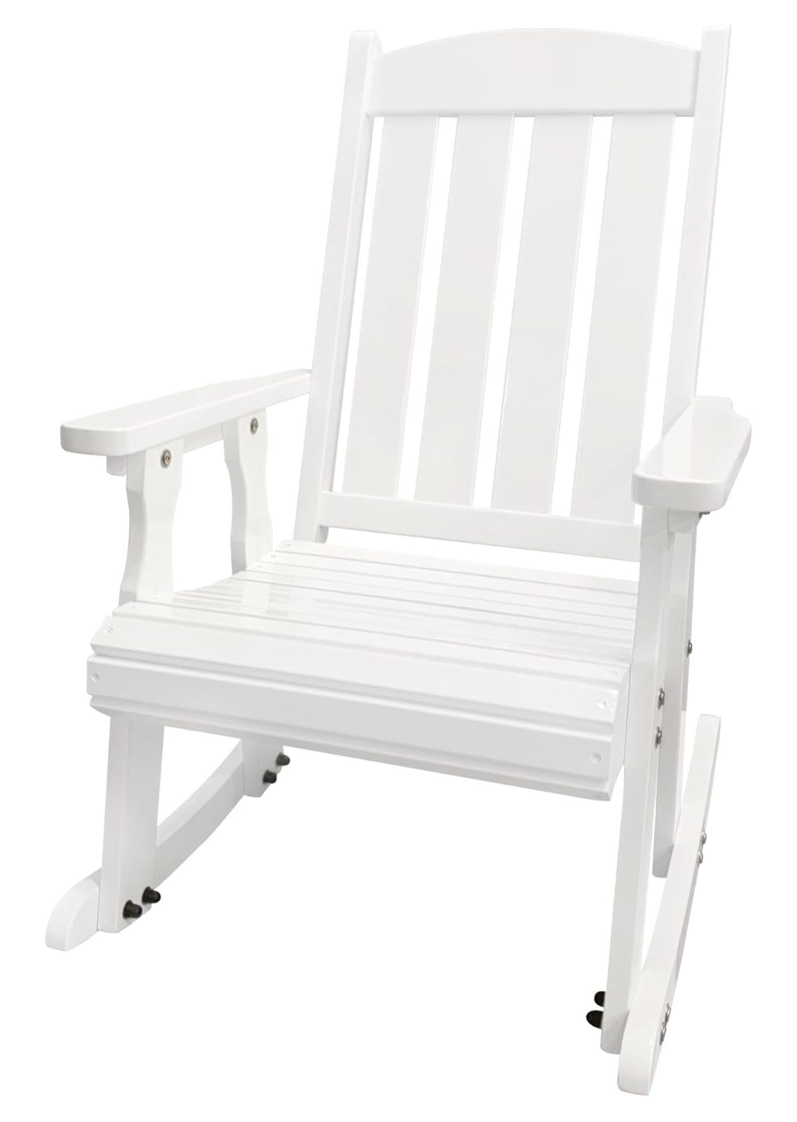 Wooden Rocking Chair with Comfortable Backrest Inclination, High ...