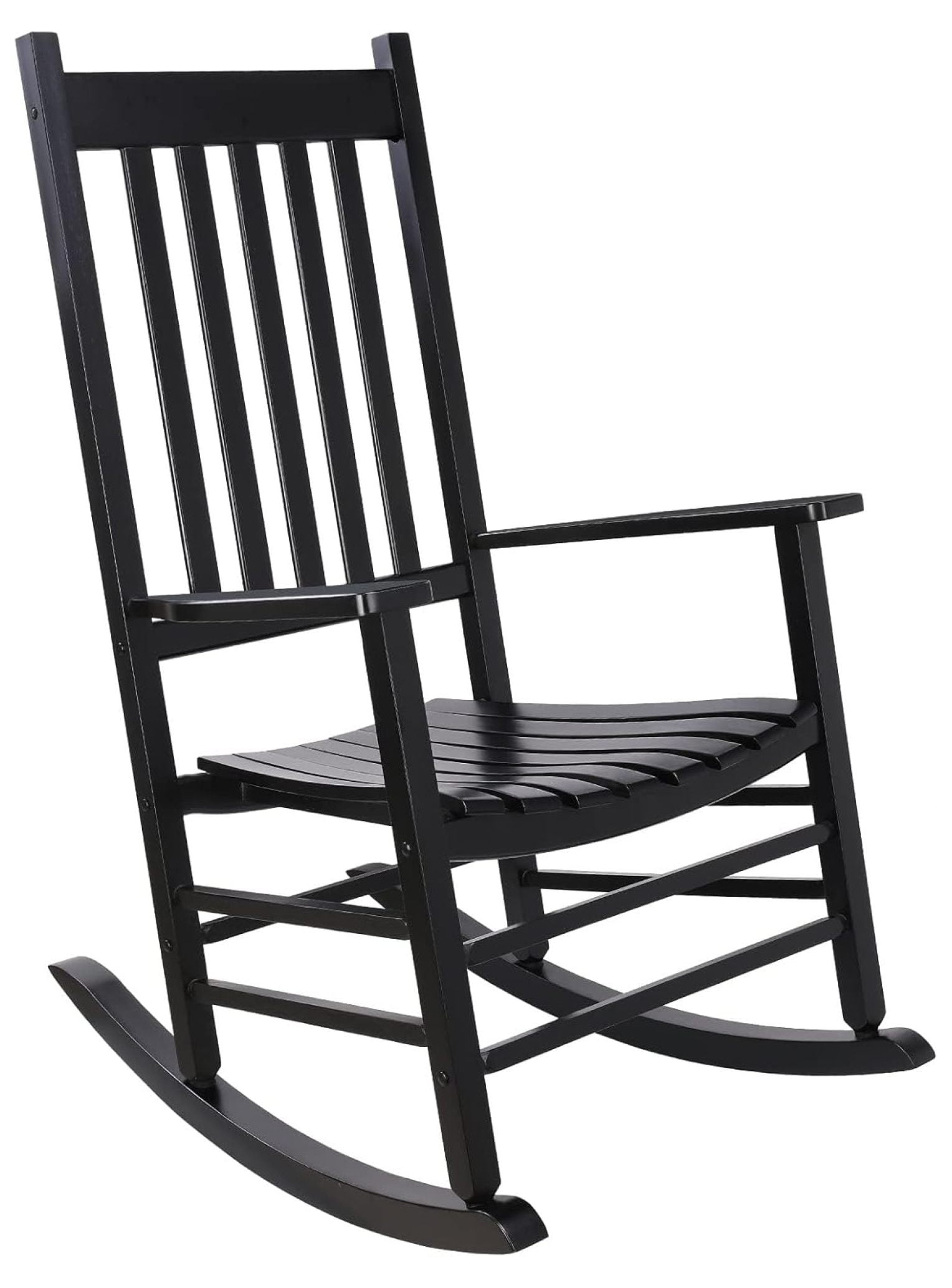 Wooden Rocking Chair Outdoor with High Back,Indoor, Oversized, Easy to ...