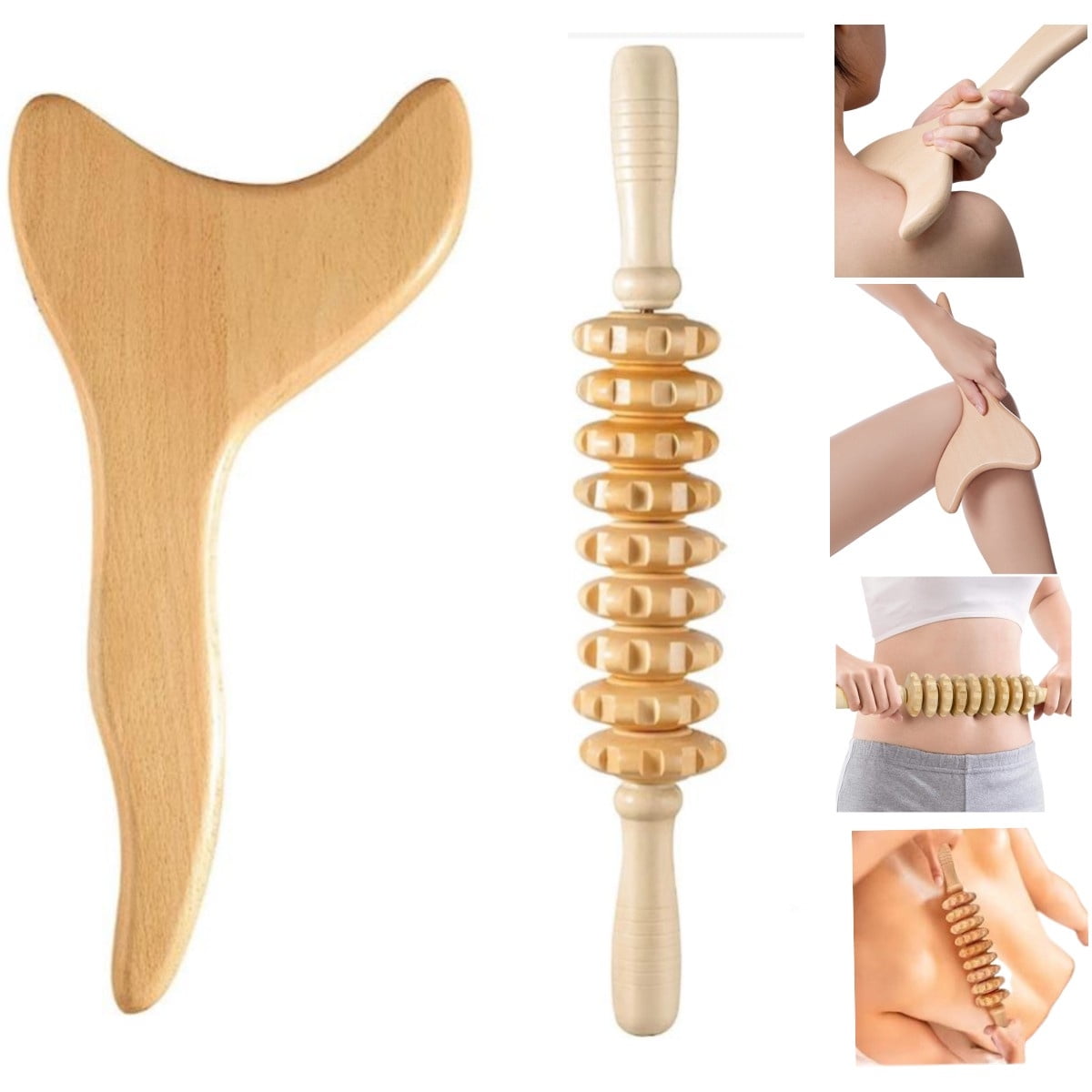 Wooden Roller Massage For Body Wooden Lymphatic Drainage Massager Wood Therapy Massage Body