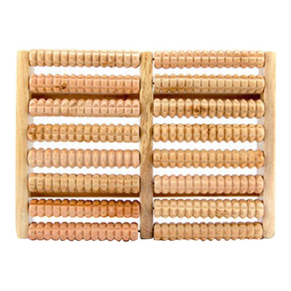 Wooden Roller Massager 8-Row Foot Massager Roller Wooden Wheel Massager ...