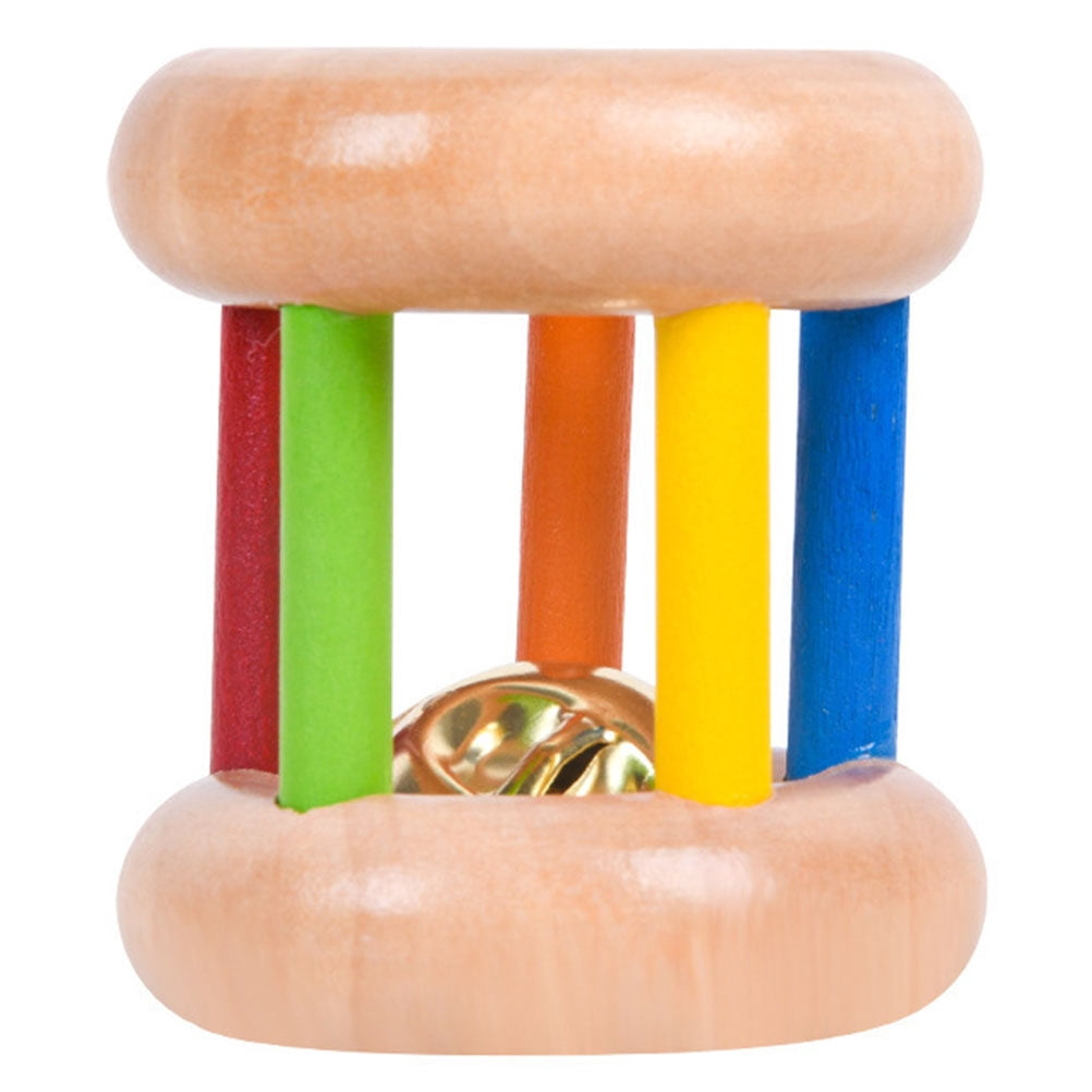Wooden Rolling Bell Montessori Drum for Baby Gym - Walmart.com