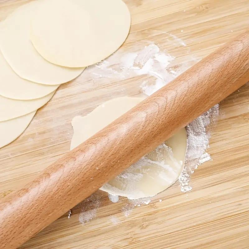 Wooden Rolling Pin, 1 Count Solid Wood Rolling Pin for Dumpling and ...