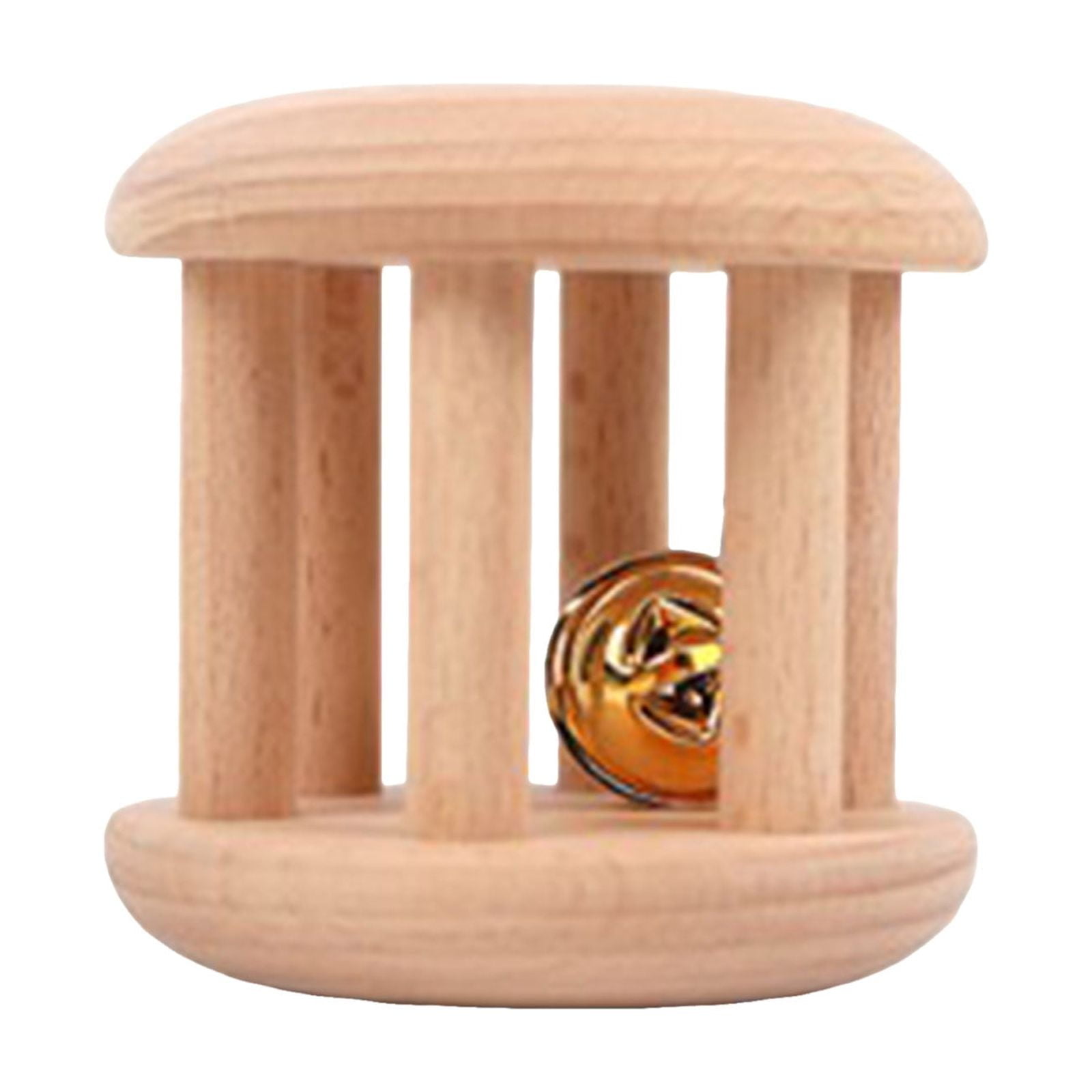 Wooden Rolling Rattle Toy Montessori Sensory Development Fine Motor ...