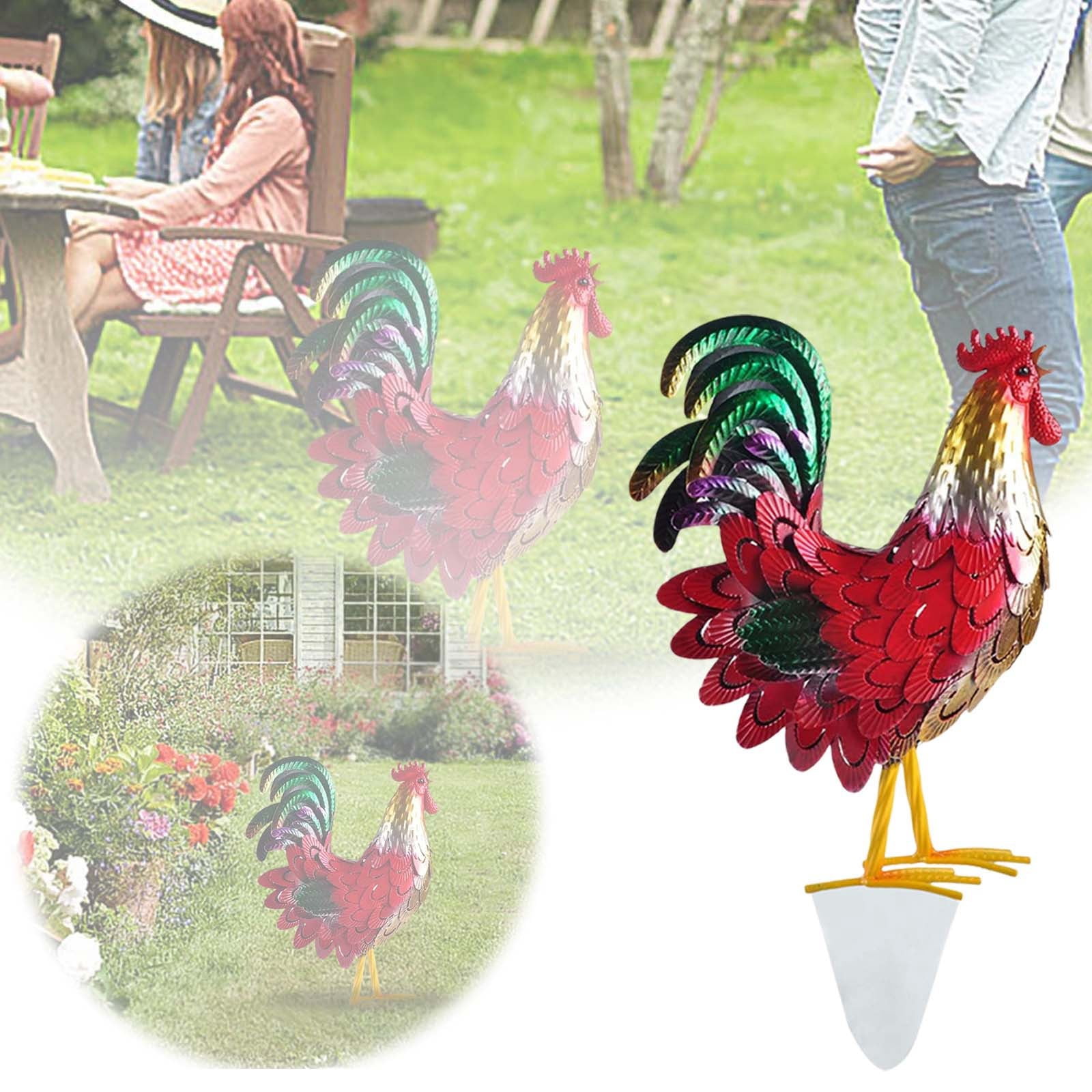 Wooden Rooster Garden Statue And Sculpture Outdoor Decoration Animal ...