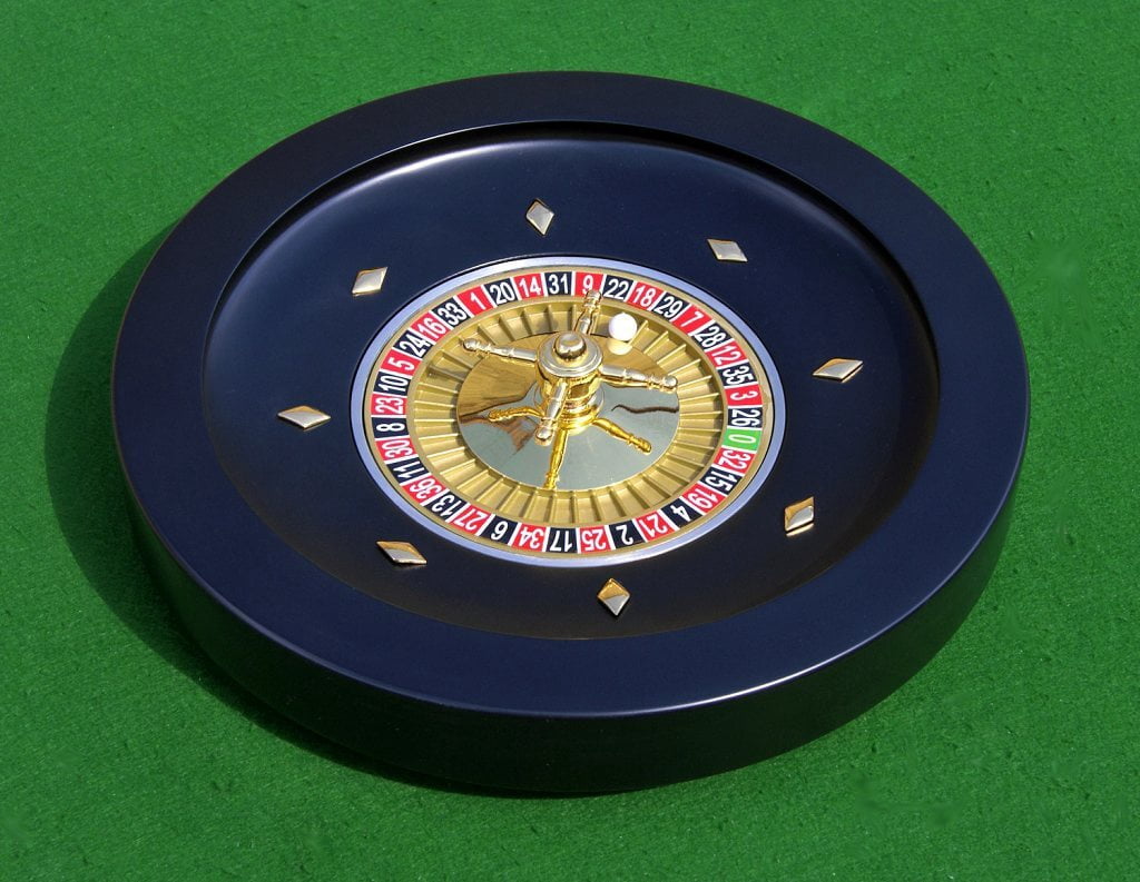 Wooden Roulette Wheel, 36cm Diameter with Metal Wheelhead and ...