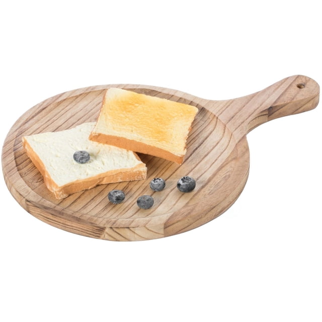 Wooden Round Shape Serving Tray Display Platter - Walmart Business Supplies