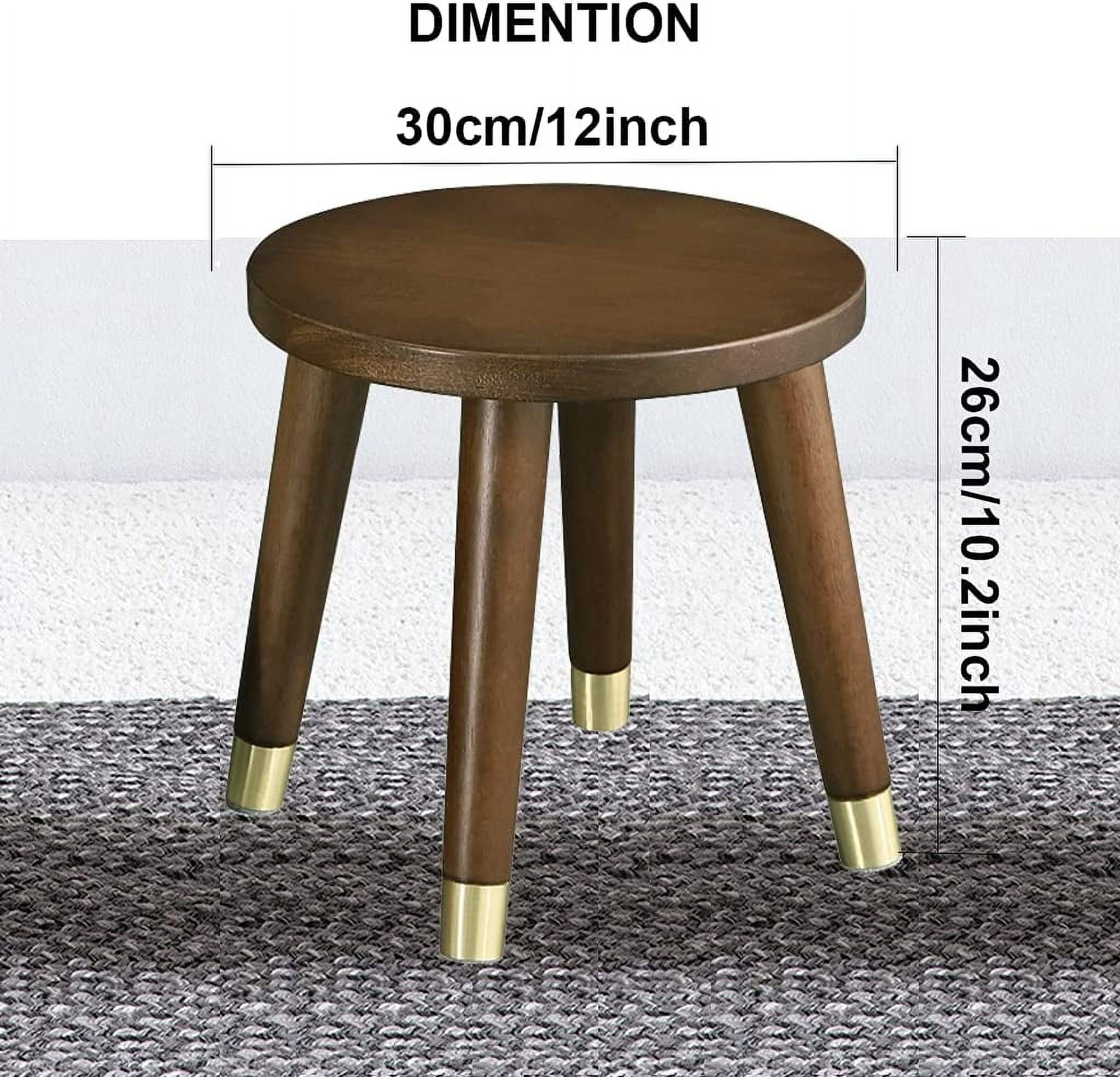 Wooden Round Stool with Detachable - 10 Inch Step Stool for Plant Stand ...