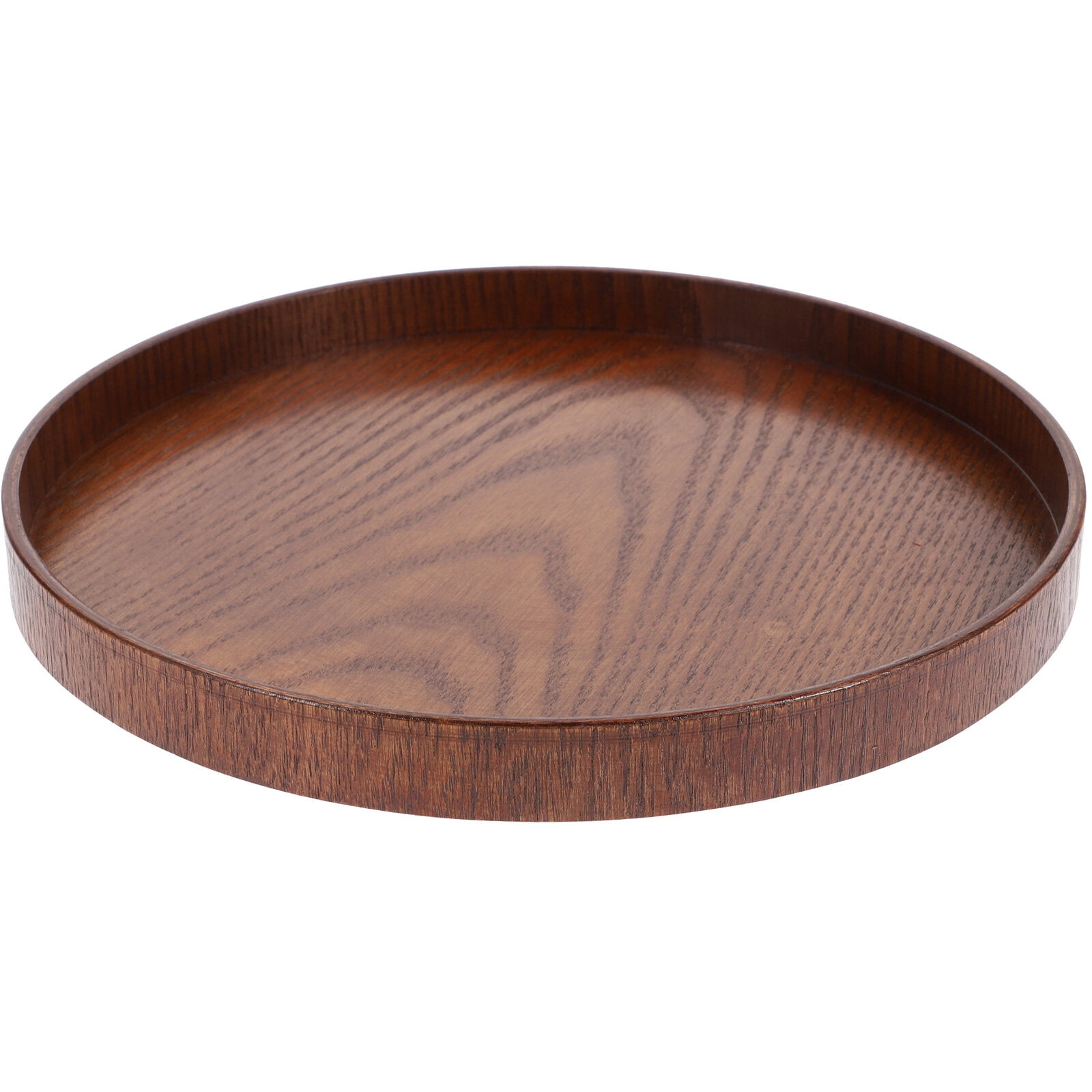 Wooden Round Tray Food Fruit Cake Trays for Coffee Table Desktop Board ...