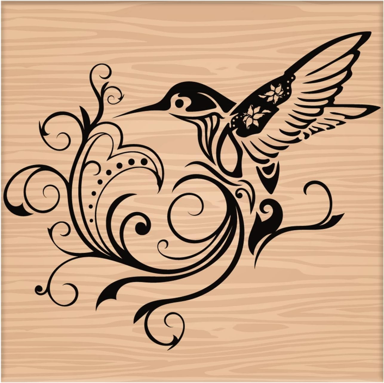 Wooden Rubber Stamp Hummingbird Printed Decorative Rubber Seal Stamps ...