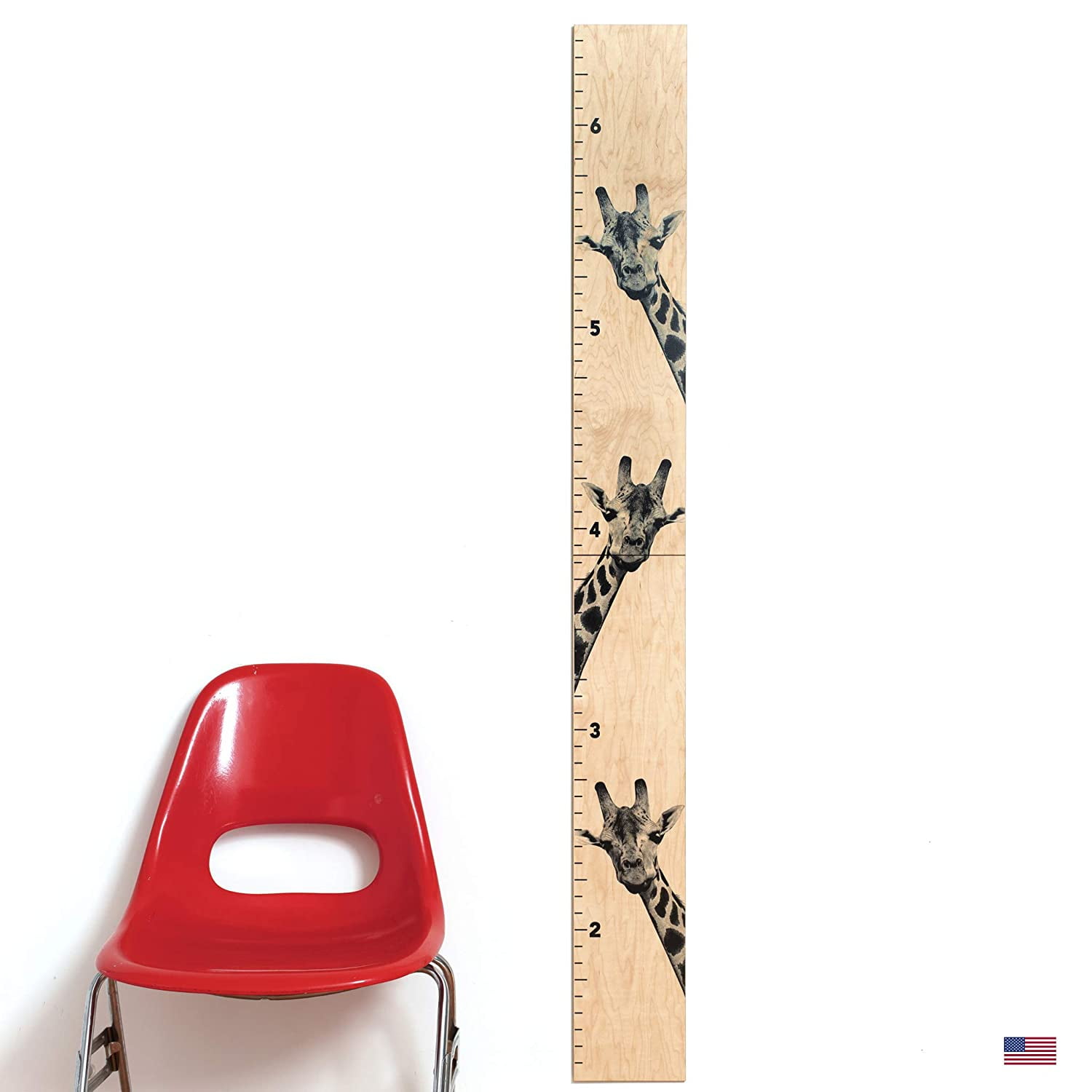 Wooden Ruler Growth Chart for Kids, Boys & Girls - Height Chart ...