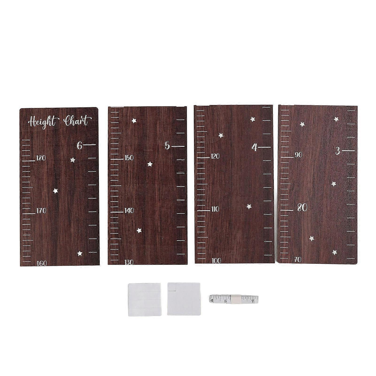 Wooden Ruler Growth Chart Wood Height Chart Easy Installation Height ...