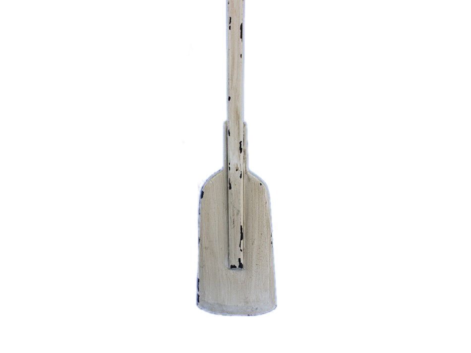 Wooden Rustic Whitewashed Decorative Squared Rowing Boat Oar 50 ...