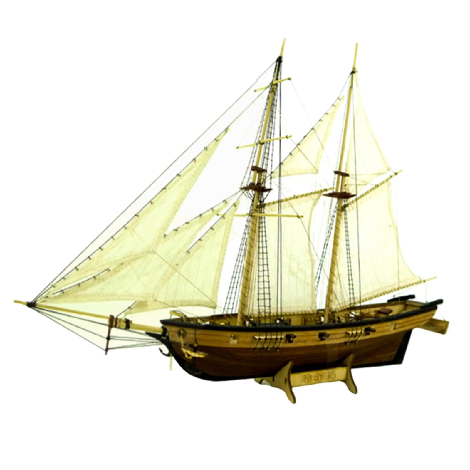 Wooden Sailing ship Model, Decorations Toys DIY Solid Assembling ...