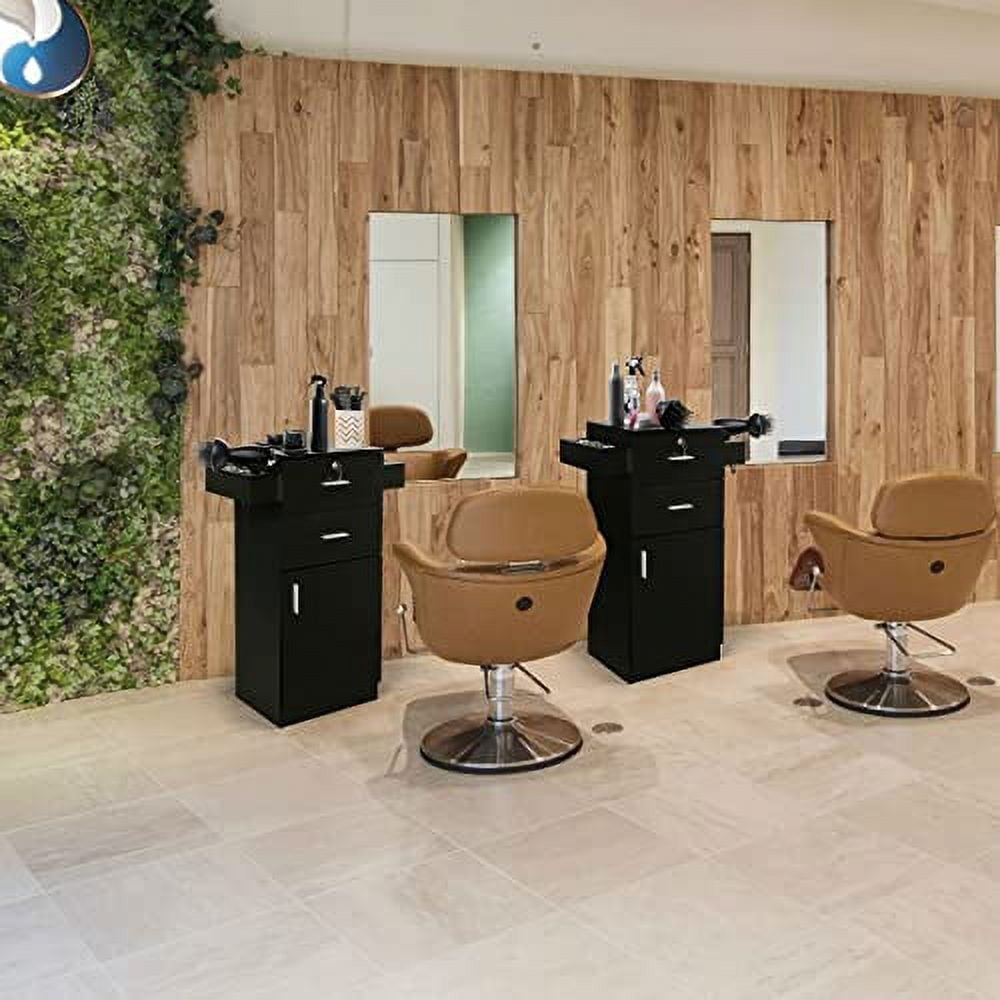 Wooden Salon Station with Lock for Hair Stylist Hairdresser ...