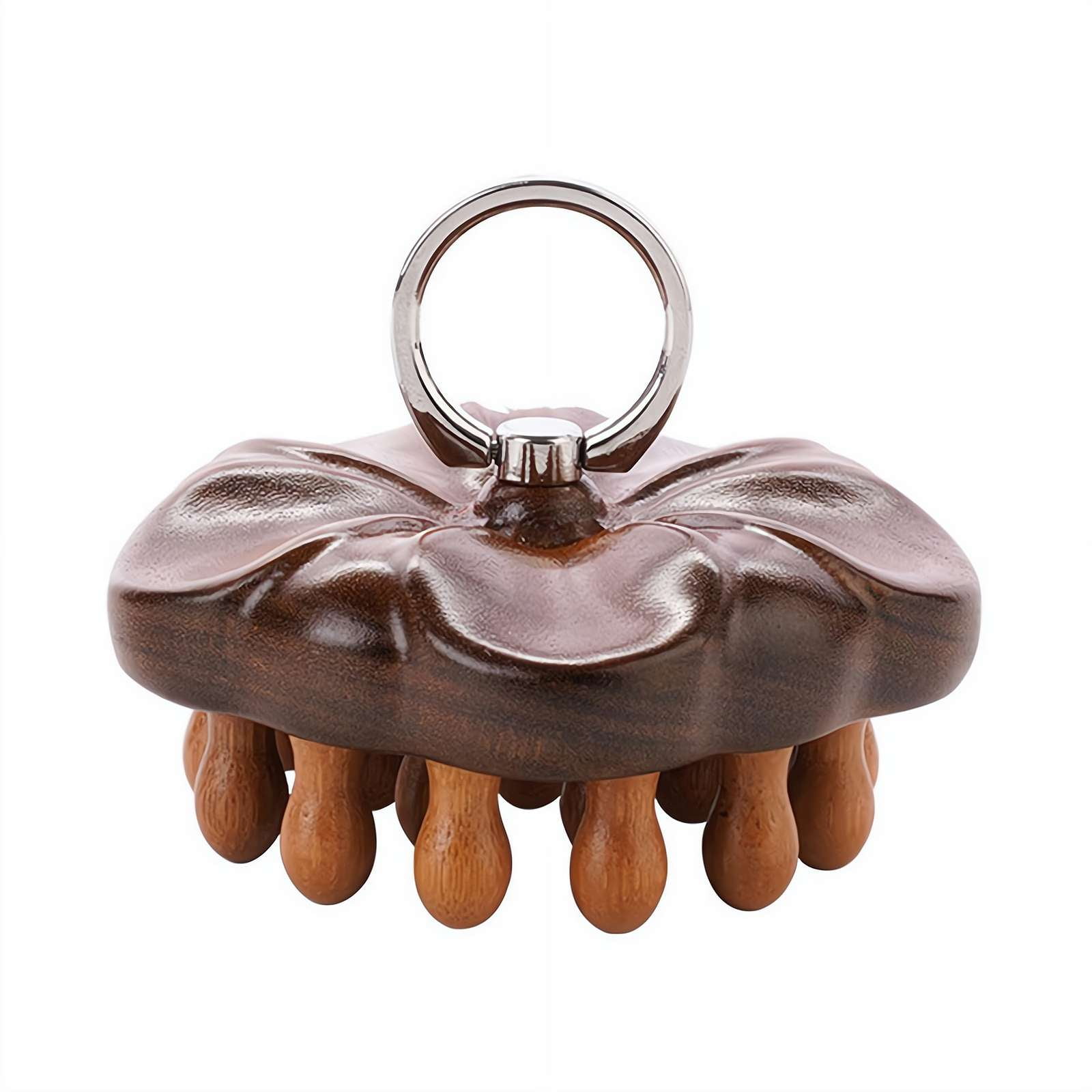 Wooden Scalp Massager Comb, Portable Comb for Men and Women, Natural ...