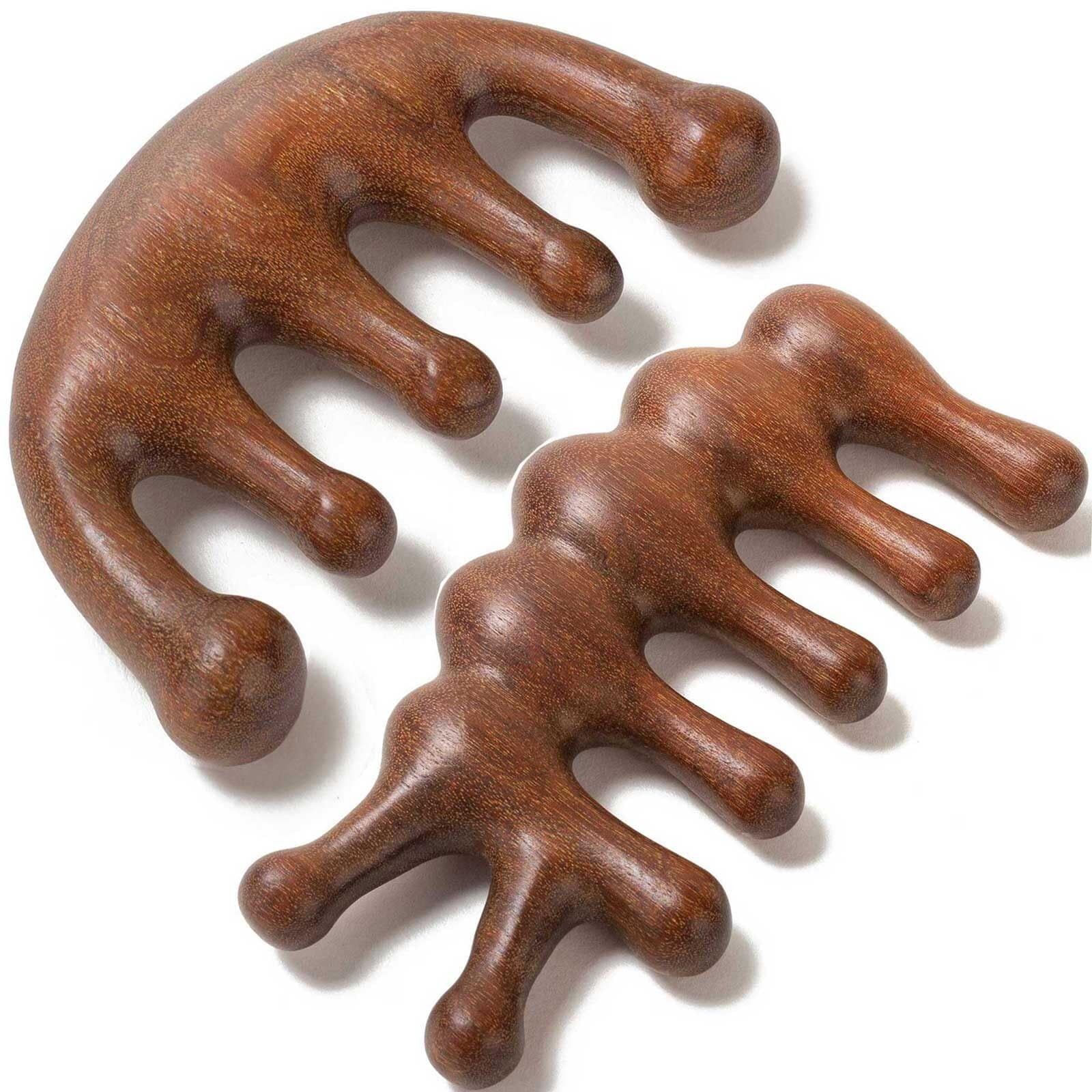 Wooden Scalp Massager, Comb for Sisterlocks, Five Touch Massage Comb ...