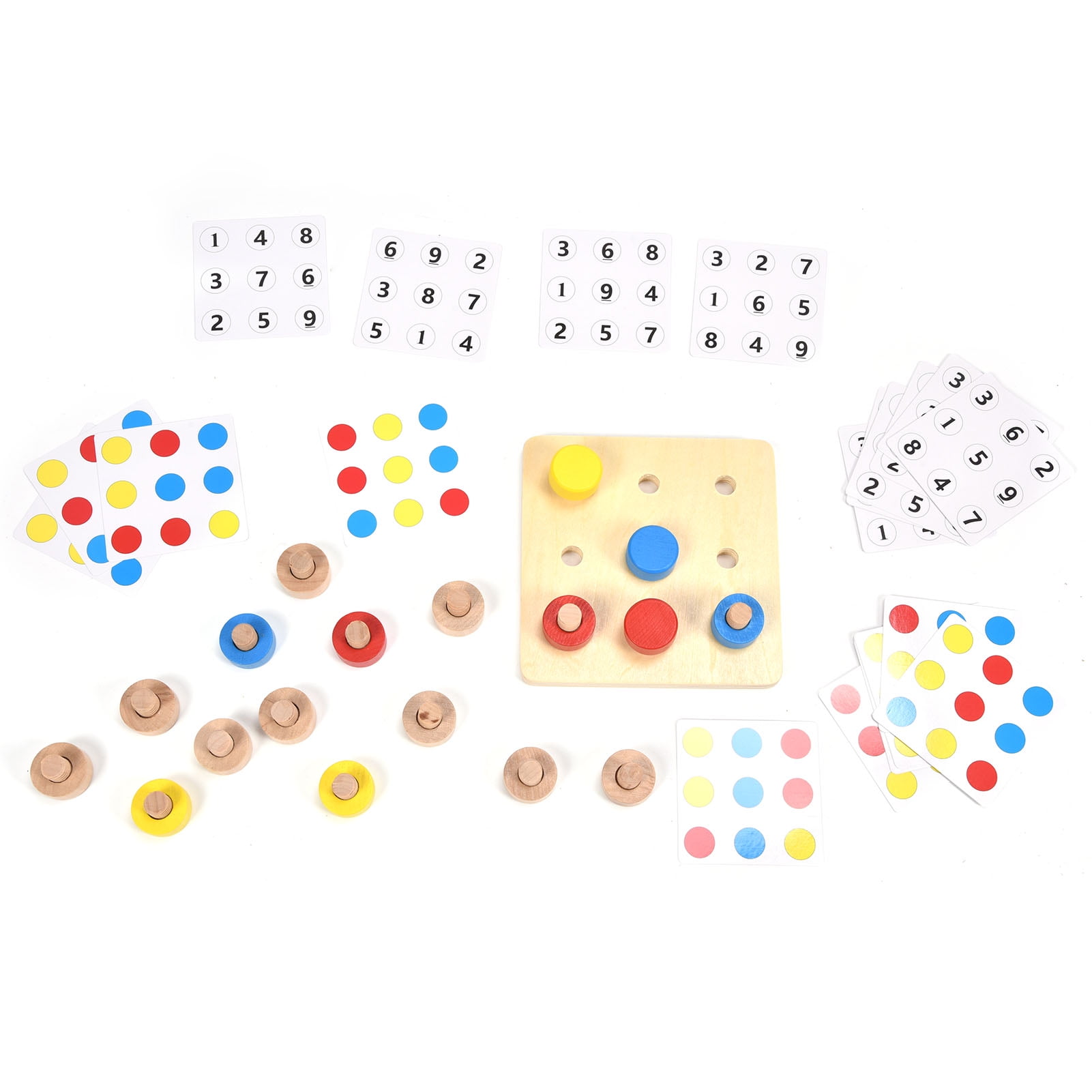 Wooden Screw Color Number Matching Game Toy ParentChild Interactive ...