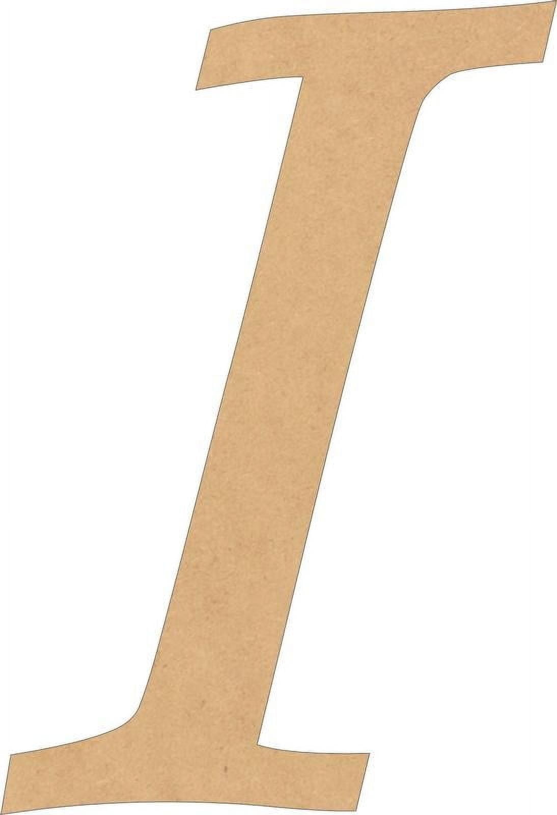Wooden Script Letters, Unfinished 8'' Tall Alphabet I, Blank Wall Craft ...
