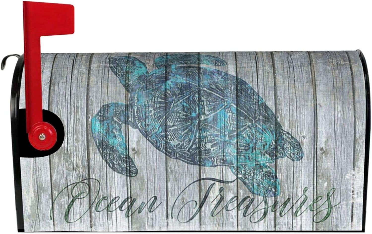 Wooden Sea Turtle Mailbox Cover Mailbox Wraps, Waterproof Mailbox ...