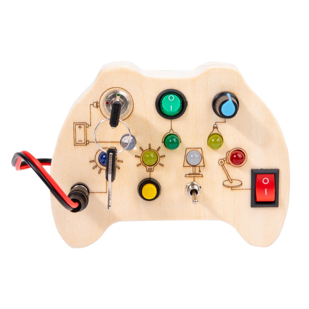 Wooden Sensory Toys Life Skills Baby Activity Button Toy Gift for Boys ...