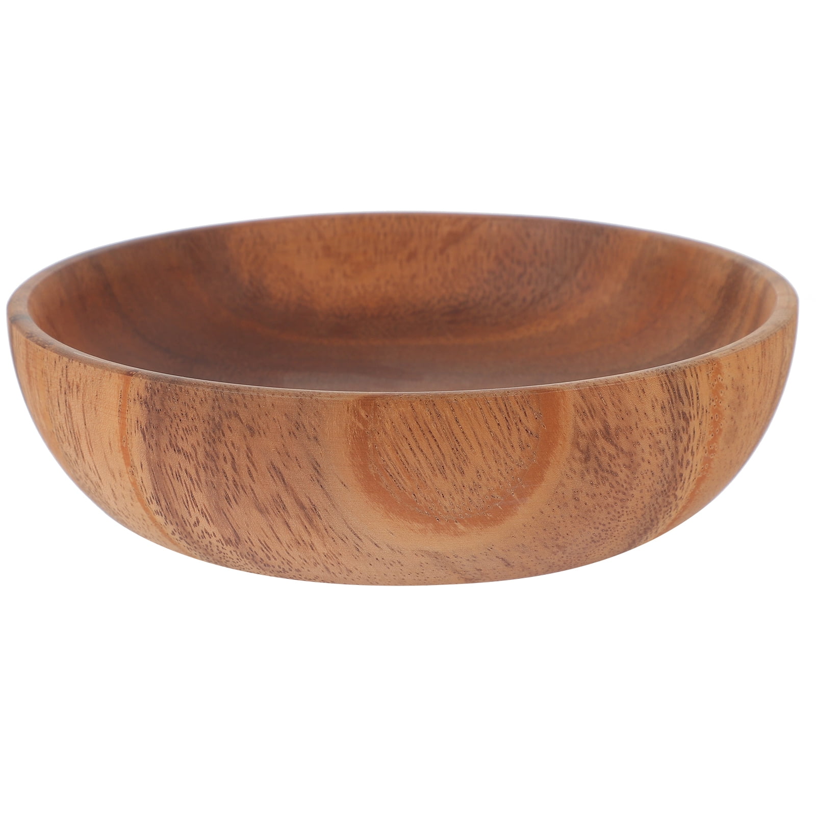 Creative Round Shaped Salad Plate with Wooden Sauce Dish for Condiments ...
