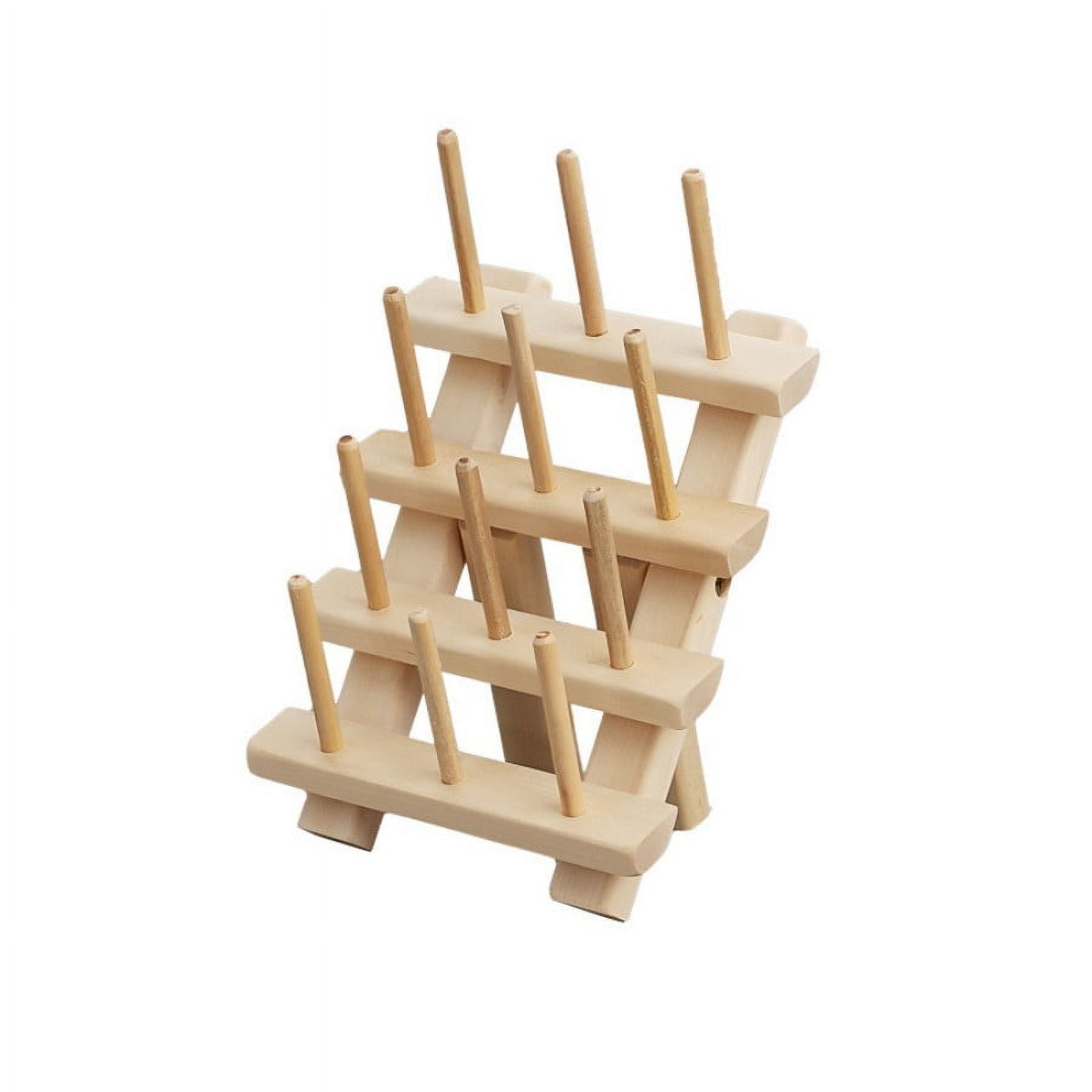 Wooden Sewing Thread Storage Box Spool Yarn Holder Home Embroidery ...