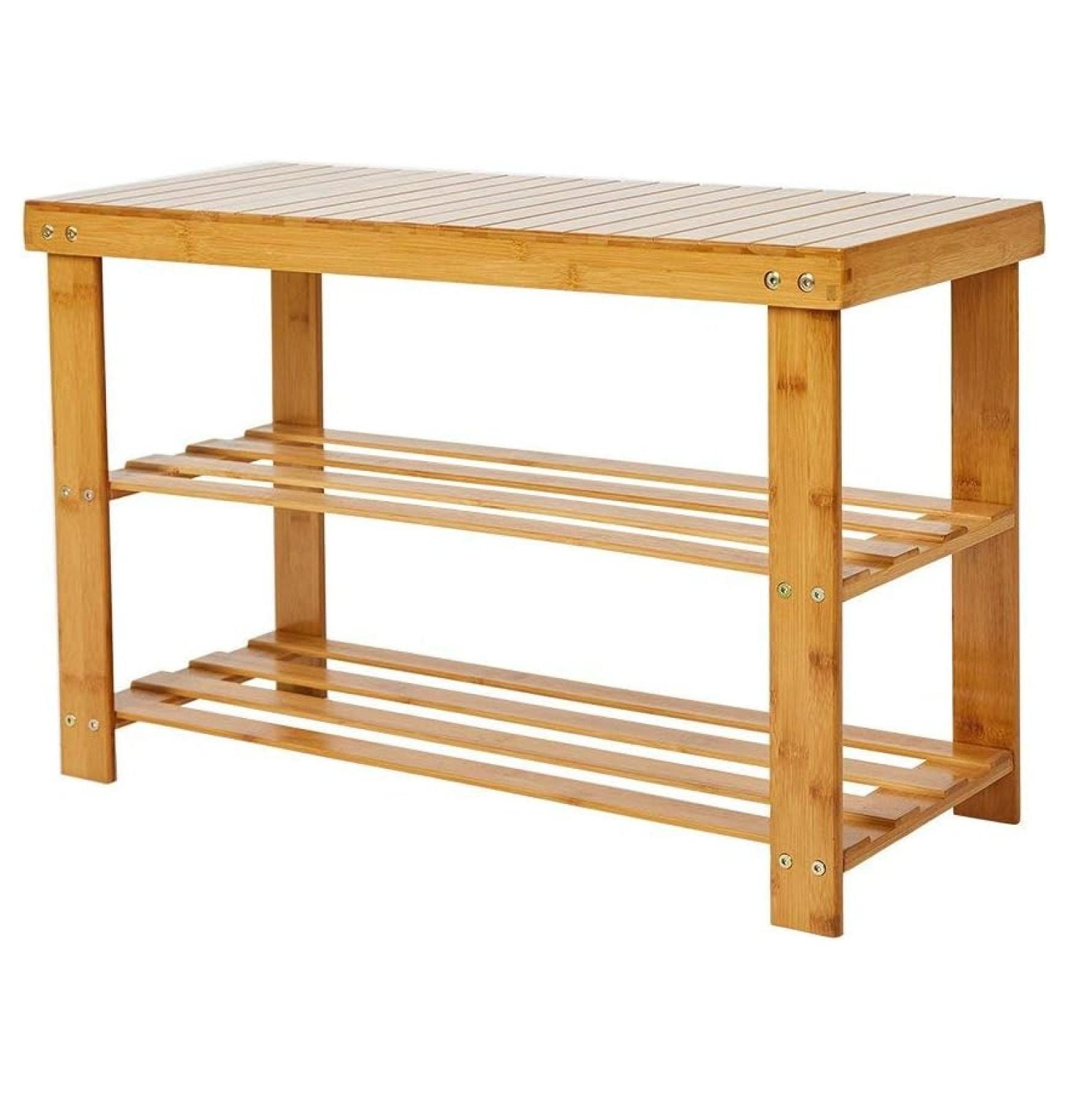 Wooden Shoe Rack Bench,2 Tier Entryway Shoe Storage, Shoe Rack for ...