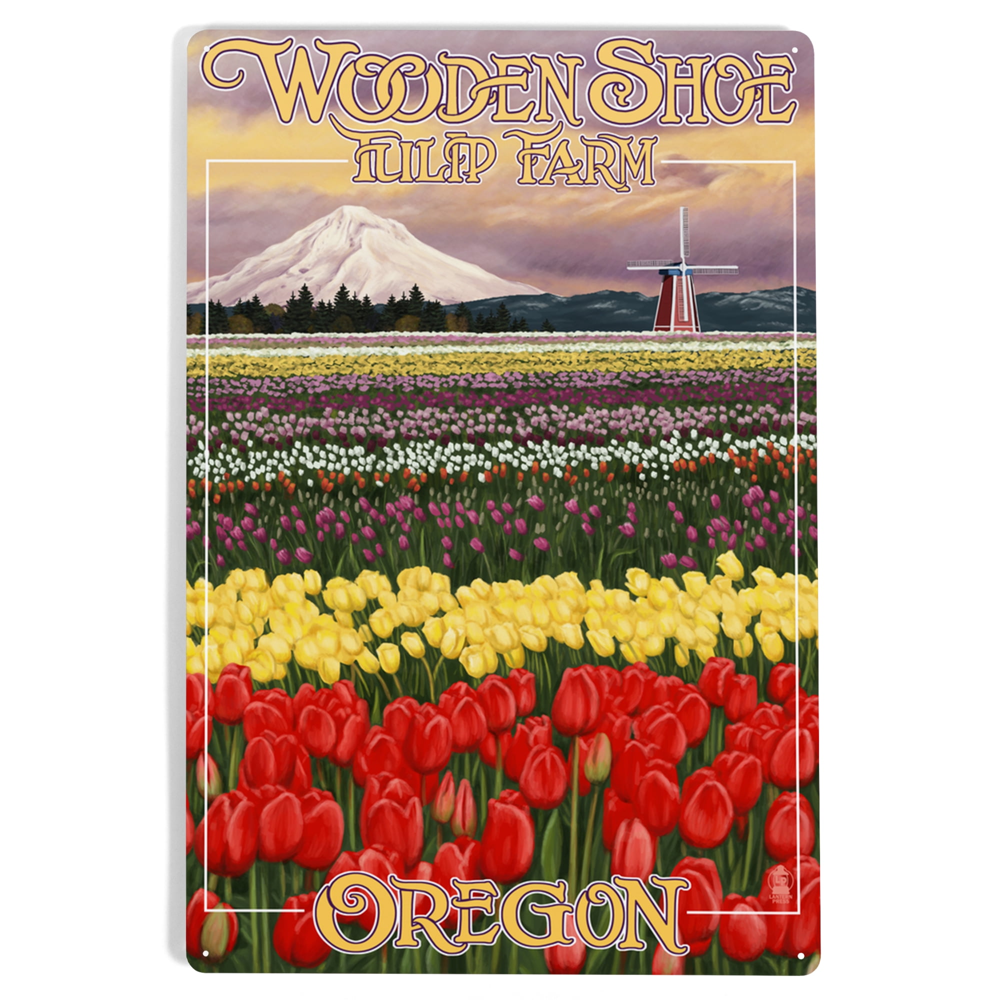 Wooden Shoe Tulip Farm, Woodburn, Oregon (12x18 Aluminum Art, Indoor ...
