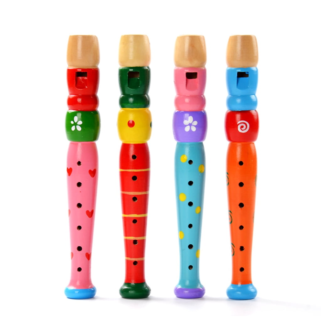Wooden Short Flute Woodwind Musical Instrument Early Education Music ...