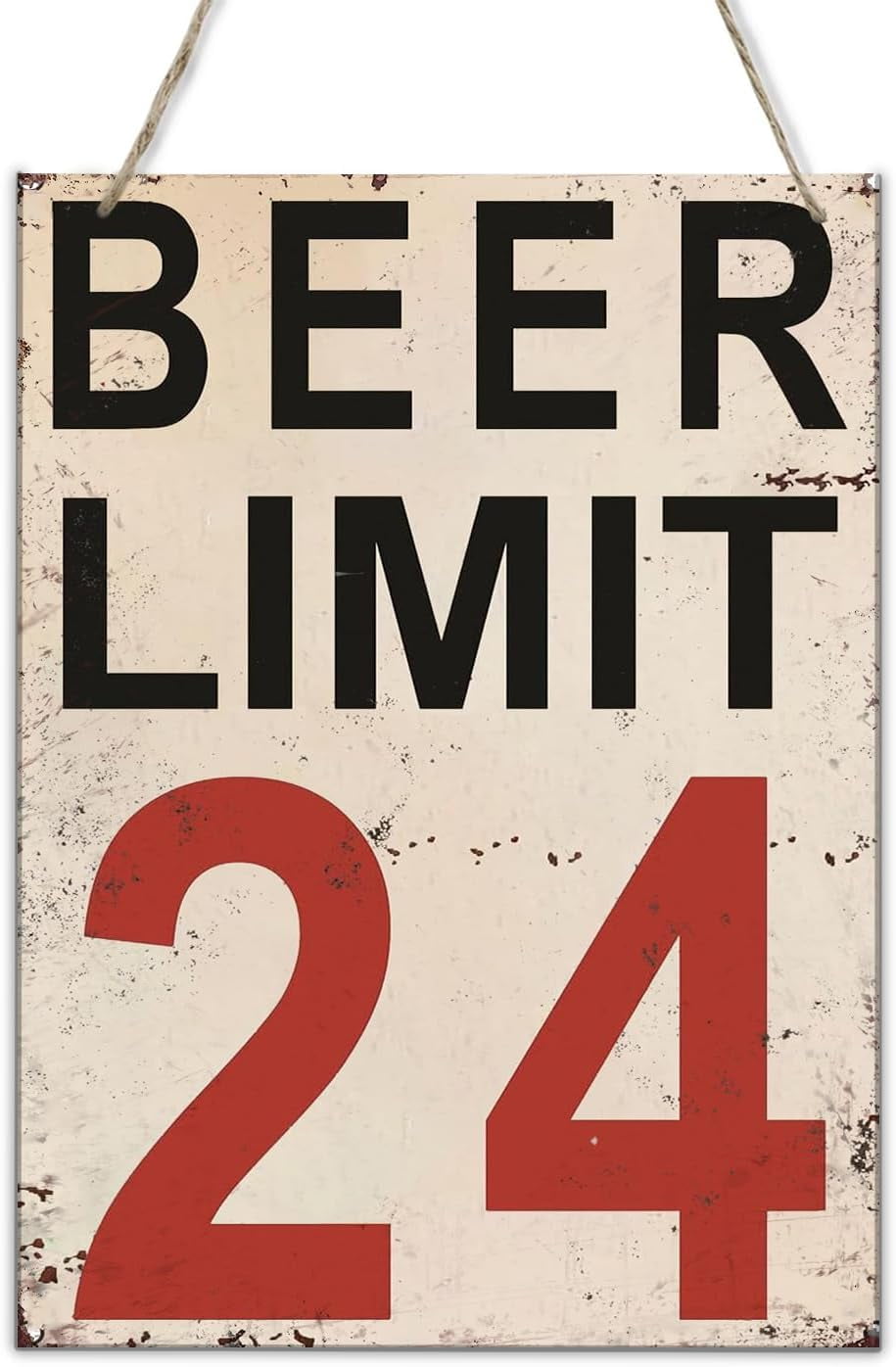 Wooden Sign 8x10 Inch Bar Decor Wood Sign Beer Limit 24 Sign Man Cave ...