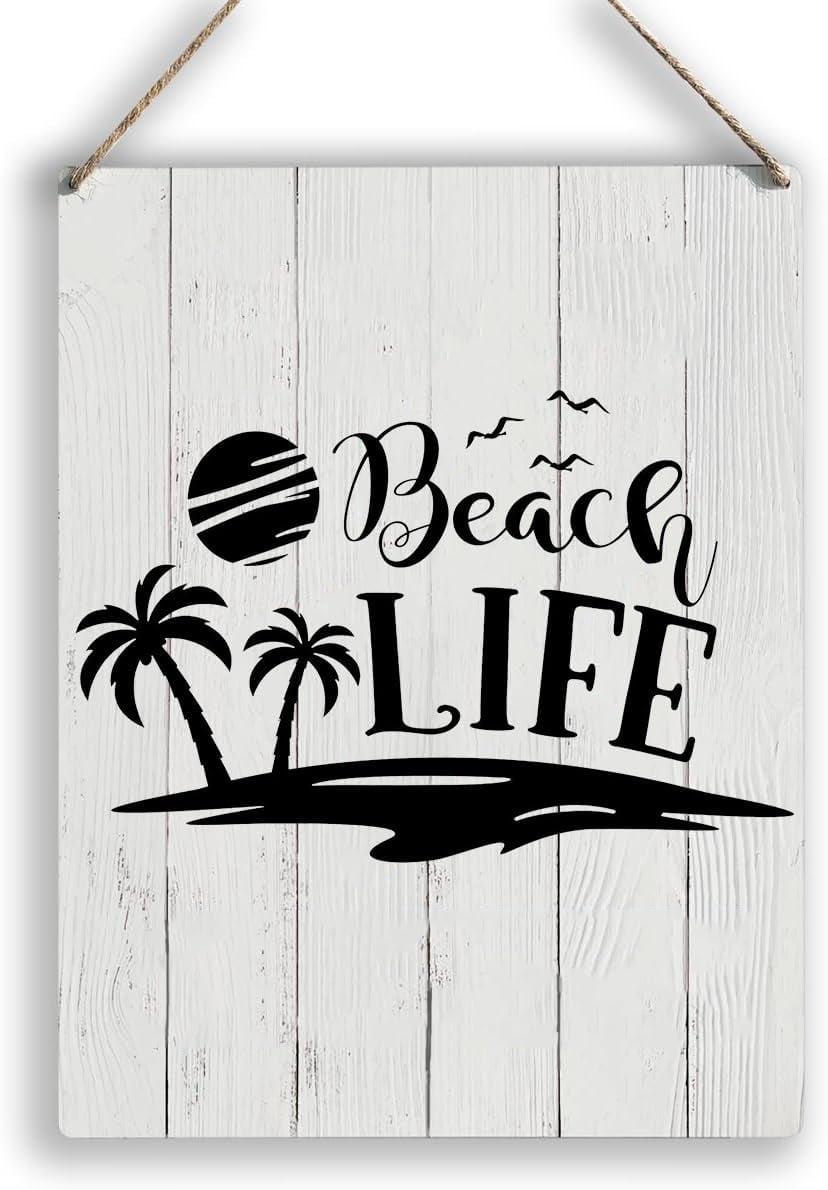 Wooden Sign 8x10 Inch Beach Life Beach Days Rustic Retro Wooden Wood ...