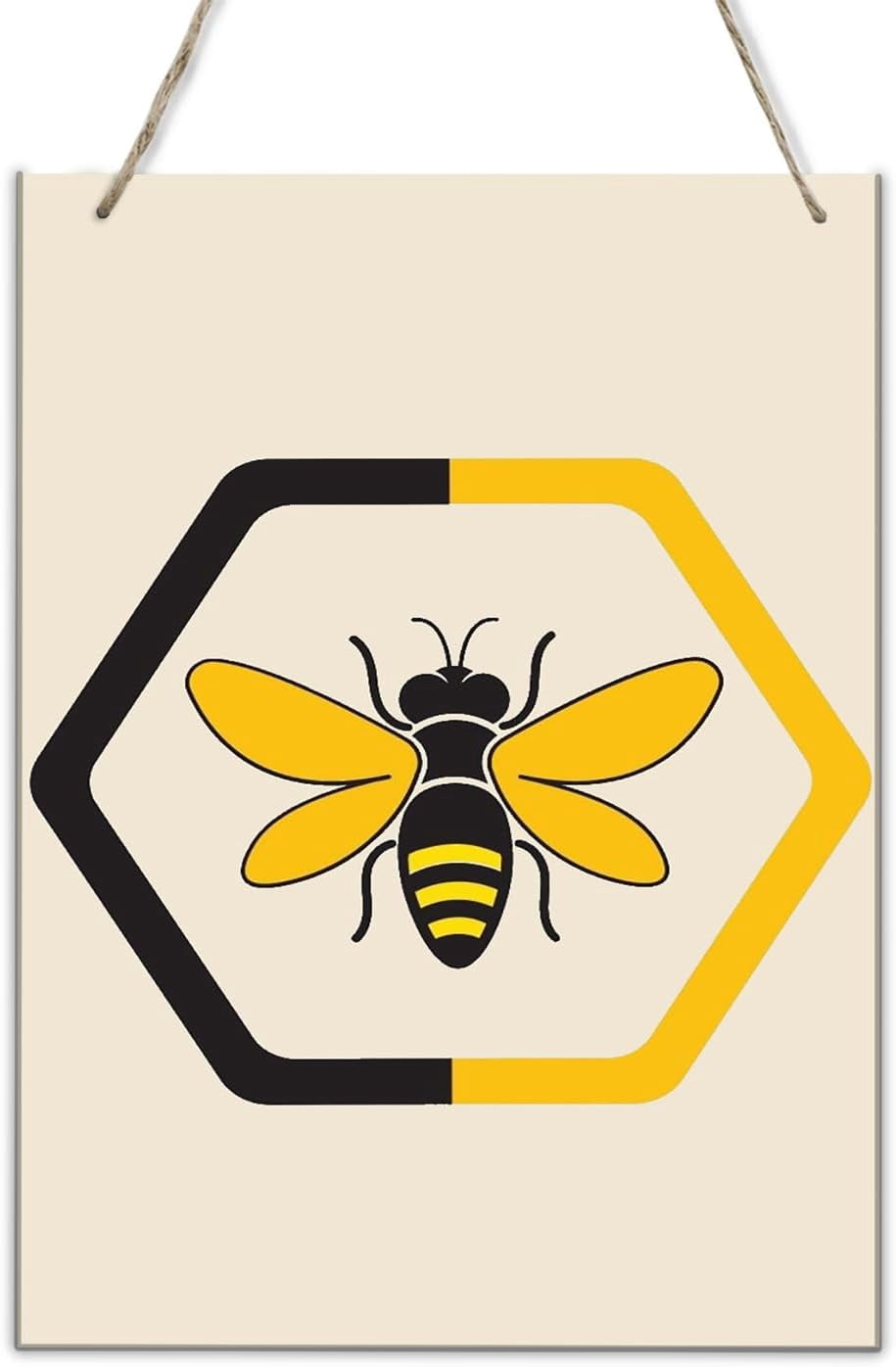 Wooden Sign 8x10 Inch Bee Honey Bee Honeycomb Poster Printable Bathroom ...