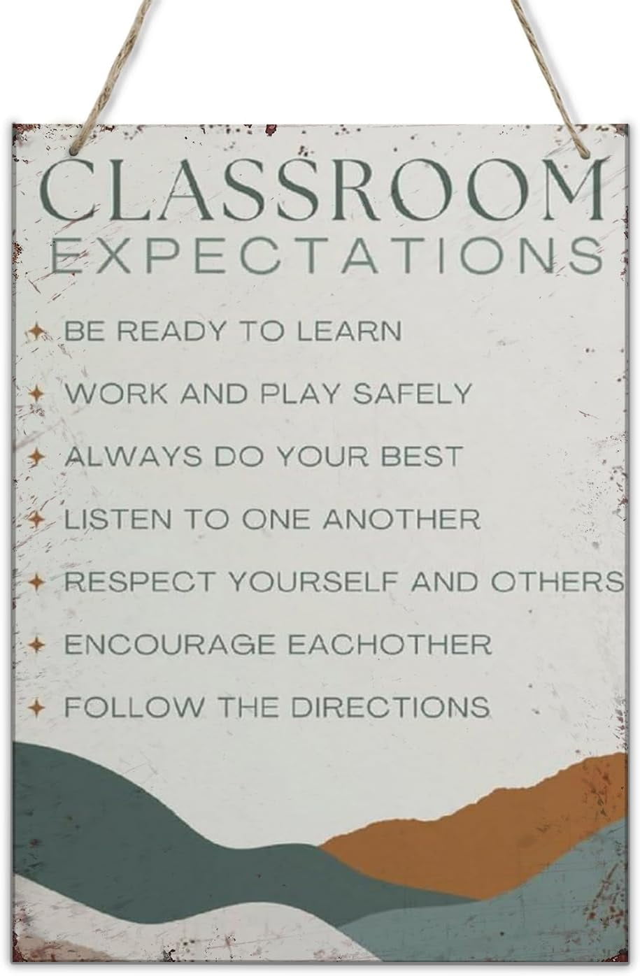 Wooden Sign 8x10 Inch Classroom Expectations Poster Classroom Decor ...