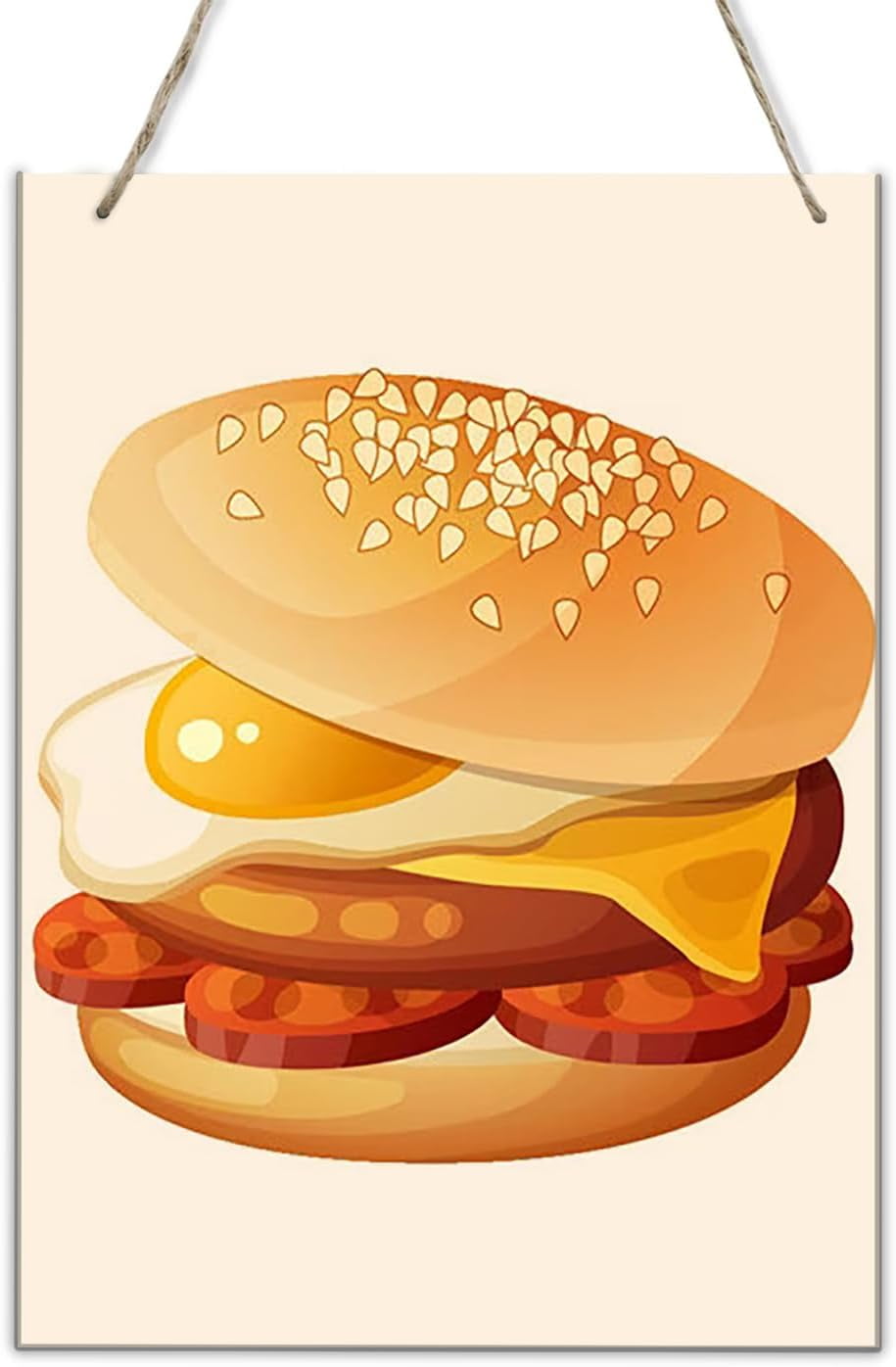 Wooden Sign 8x10 Inch Fast Food Hamburger Wall Decor Signs Funny Wooden ...