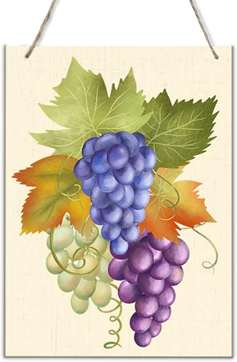 Wooden Sign 8x10 Inch Fruit Grape Summer Fruit bouquet Retro Wooden ...