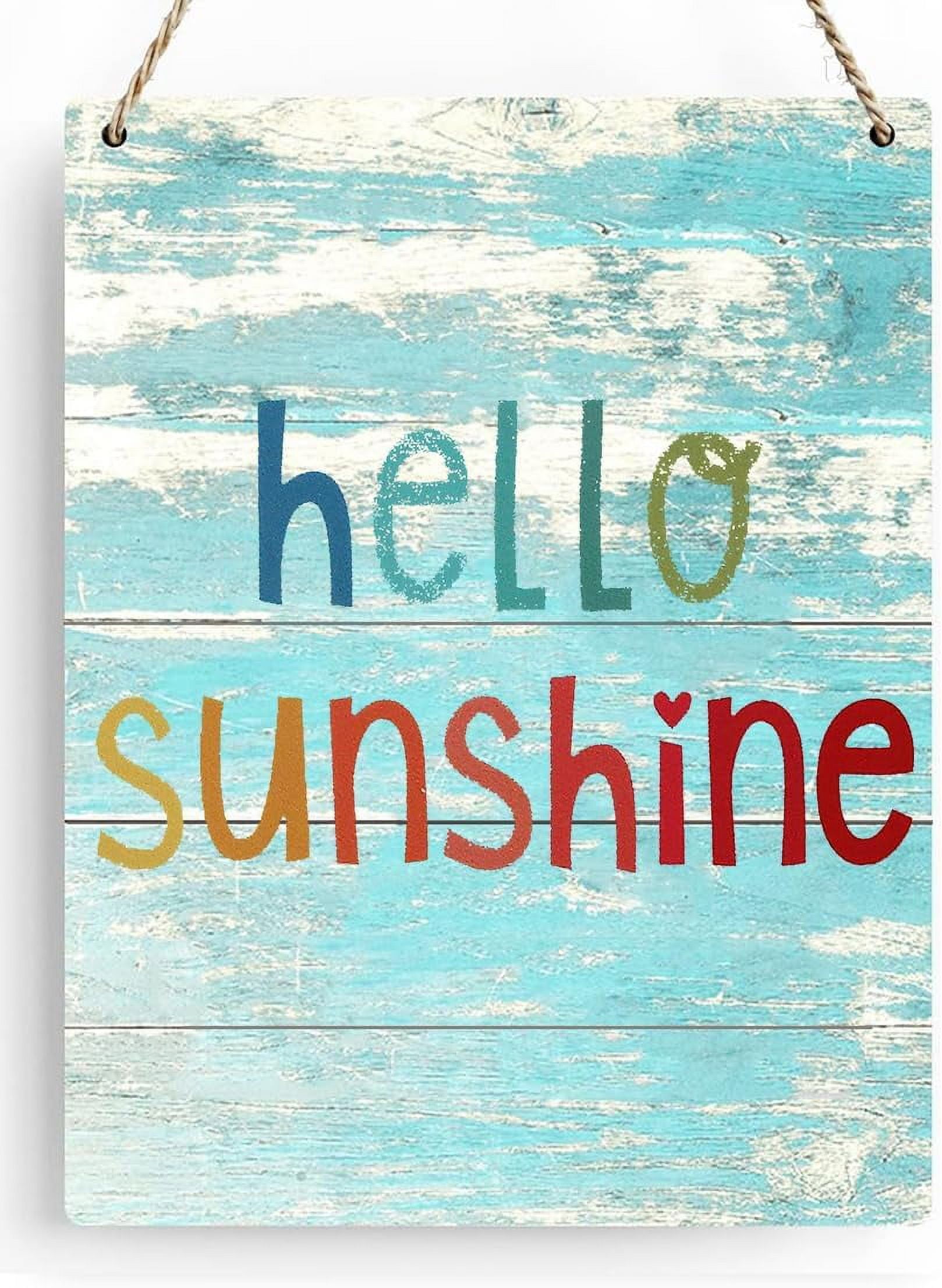 Wooden Sign 8x10 Inch Hello Sunshine Sign Wood Sign Funny Restroom Sign ...
