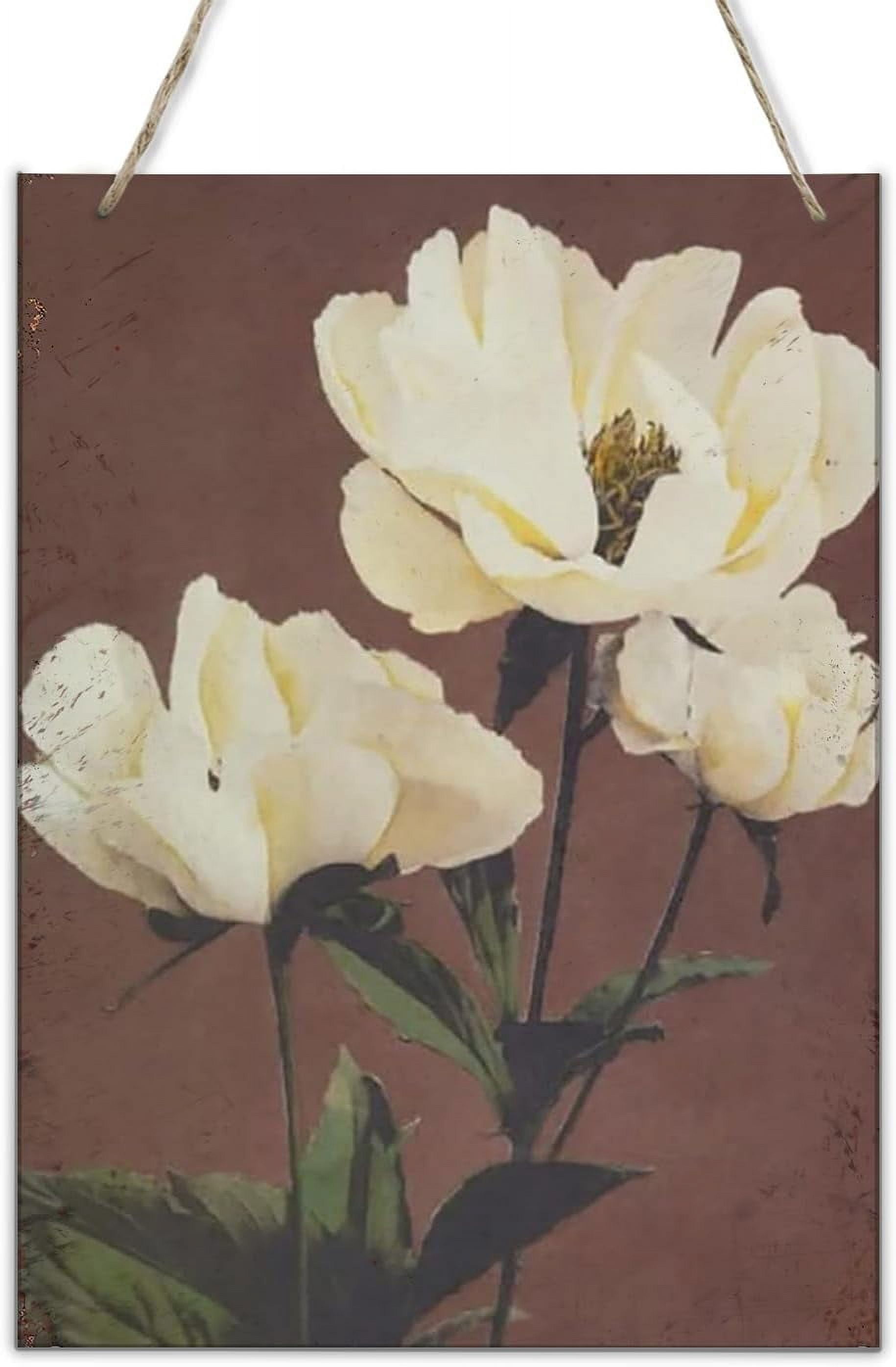Wooden Sign 8x10 Inch Peony Print Peony Flower Print Peony Flowers ...