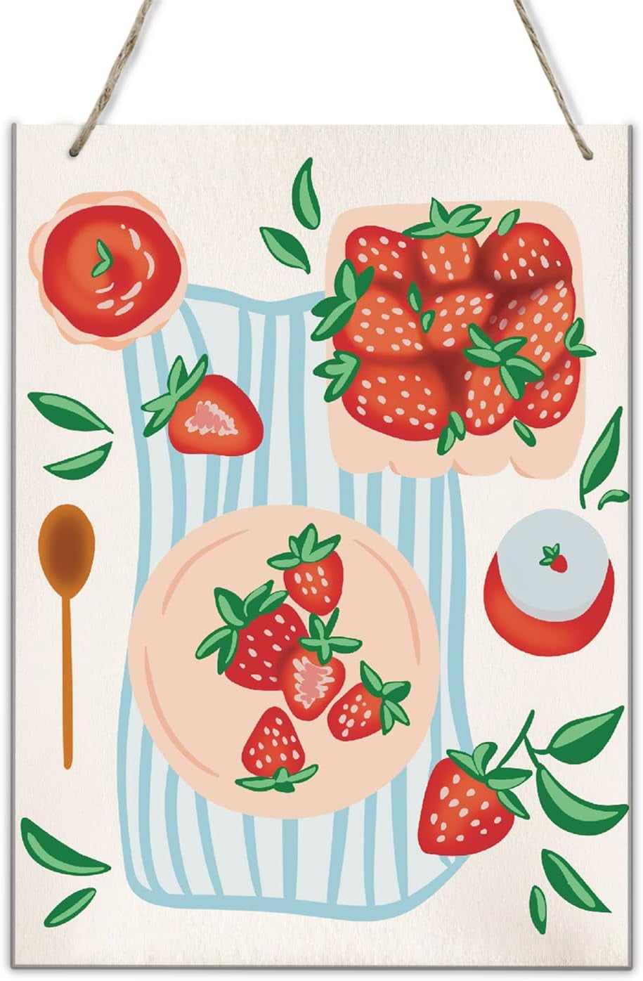 Wooden Sign 8x10 Inch Picnic Strawberry Wooden Sign Bathroom Quotes ...
