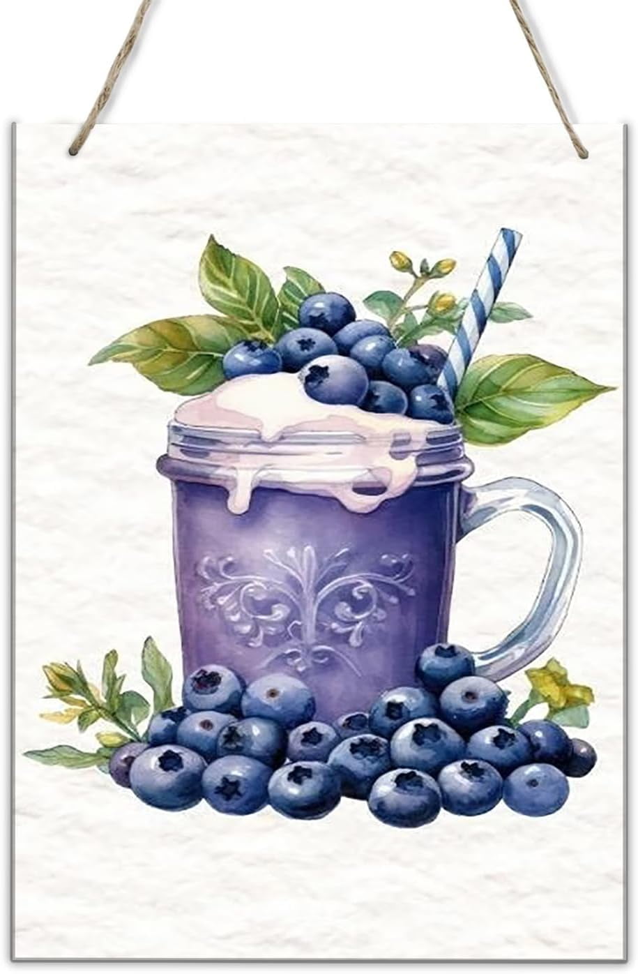 Wooden Sign 8x12 Inch Berry Blueberry Wall Decor Signs Funny Wooden ...