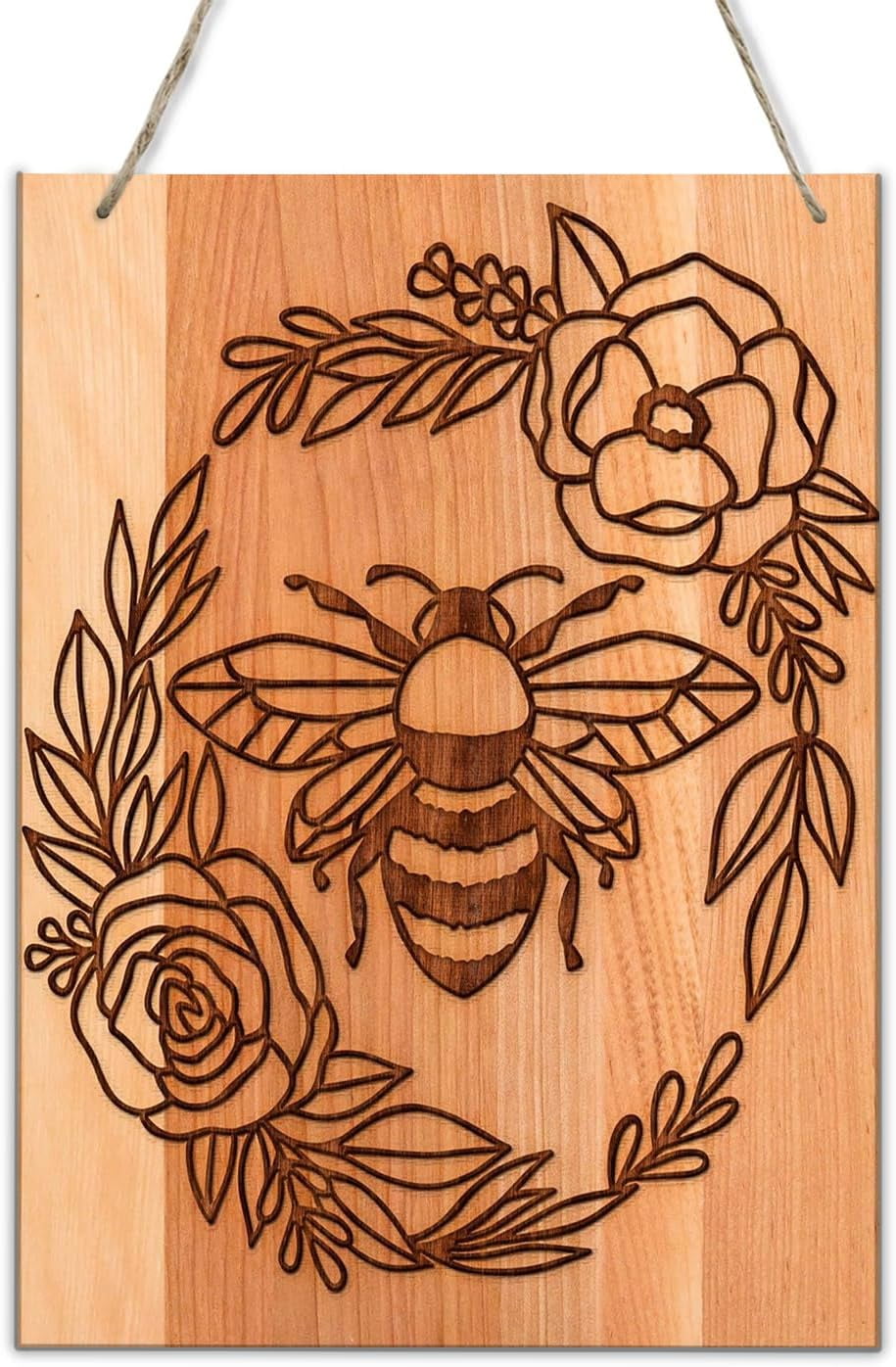 Wooden Sign 8x12 Inch Cute Floral Honey Bee Flower Honey Bee Funny ...