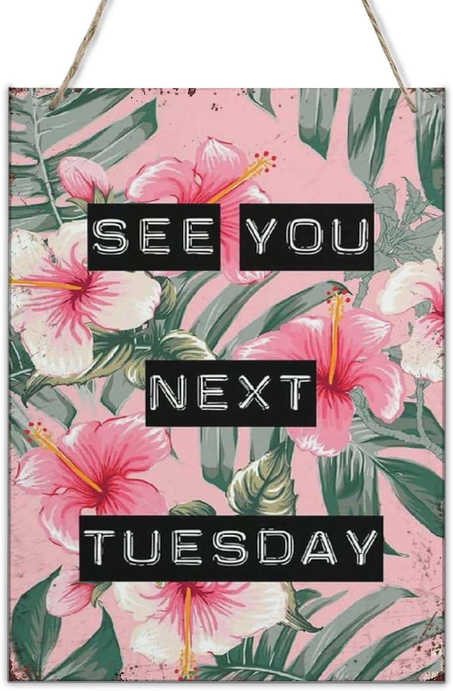 Wooden Sign 8x12 Inch See You Next Tuesday Retro Wooden Sign Garden ...