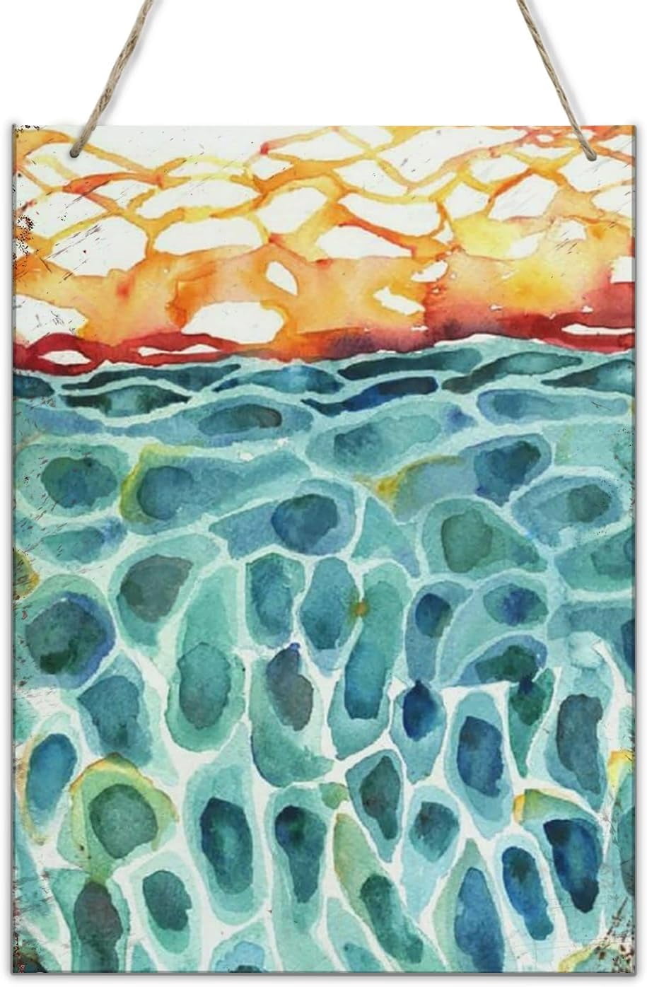 Wooden Sign 8x12 Inch Skin Histology Watercolor Print Skin Cell Art ...