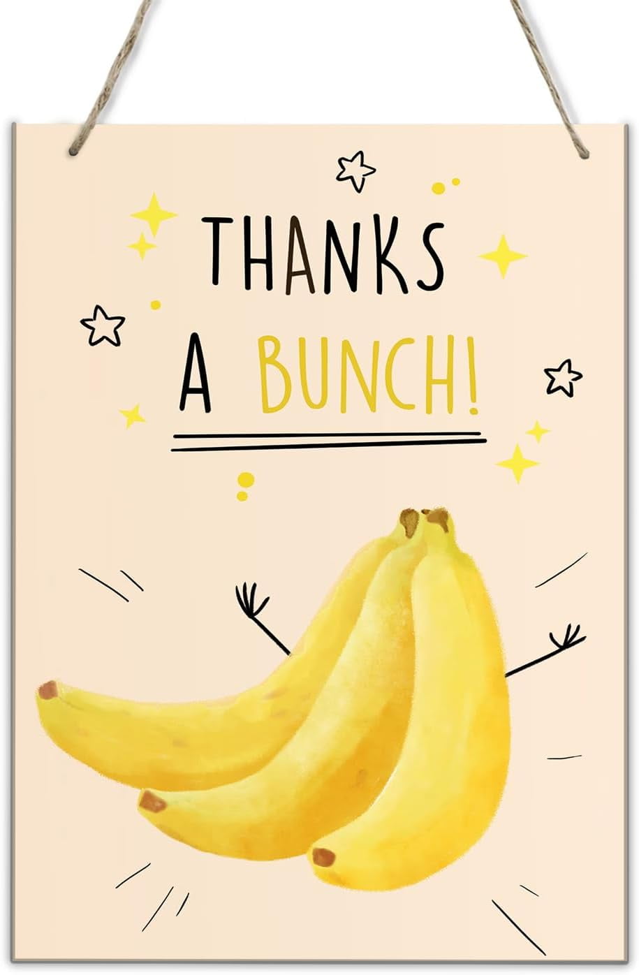 Wooden Sign 8x12 Inch Thanks A Bunch Banana Wooden Sign Bathroom Quotes ...