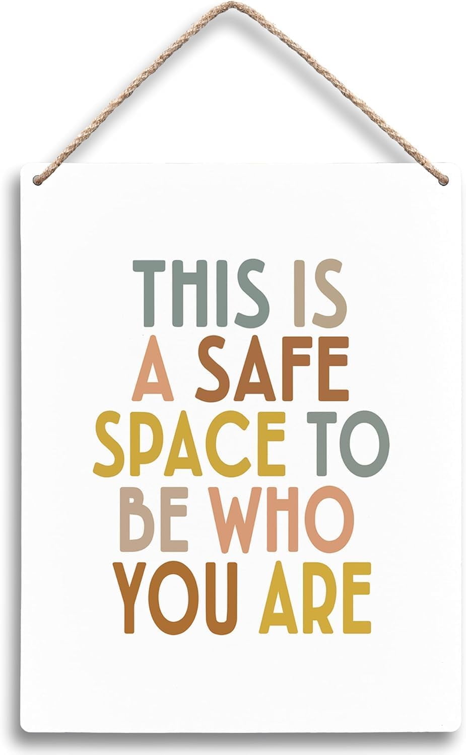 Wooden Sign 8x12 Inch This Is A Safe Space To Be Who You Are Hanging ...