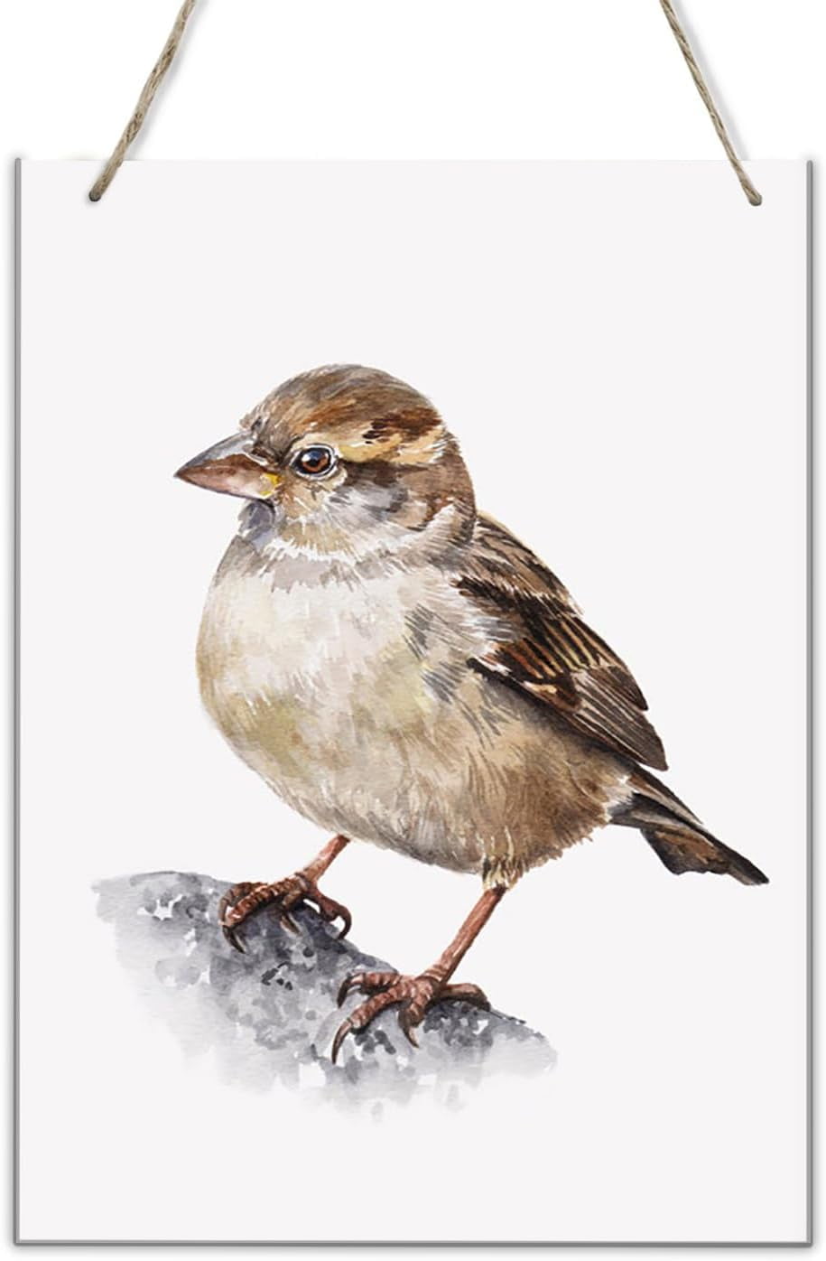 Wooden Sign 8x12 Inch Wildlife Sparrow Wooden Sign Bathroom Quotes ...