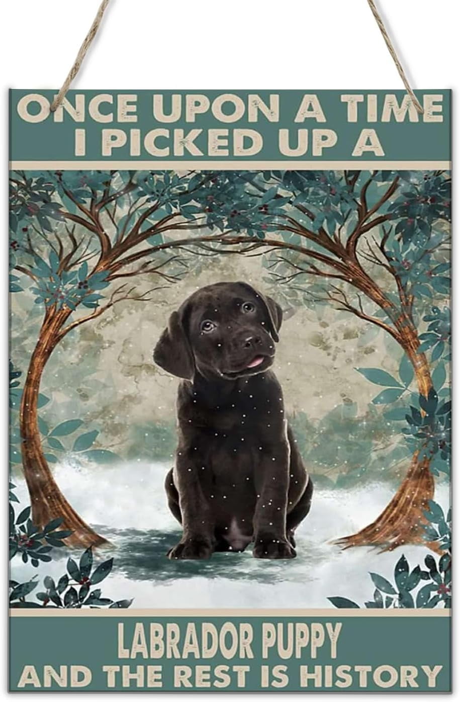 Wooden Sign 8x12 Inch Wood Sign Funny Bathroom Signs Chocolate Labrador ...